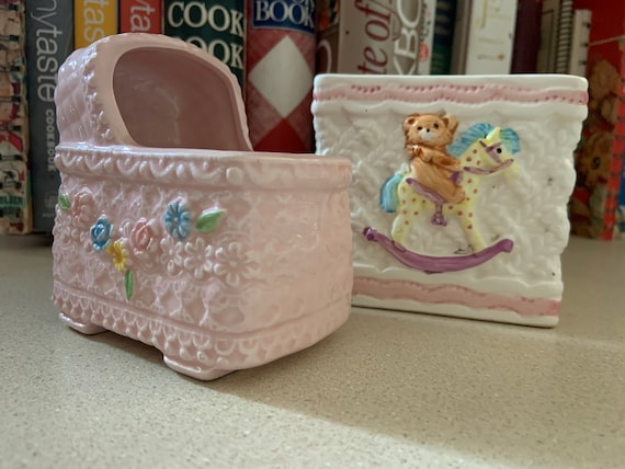 Set of Two Vintage Baby Planters-napco & Relpo - Etsy