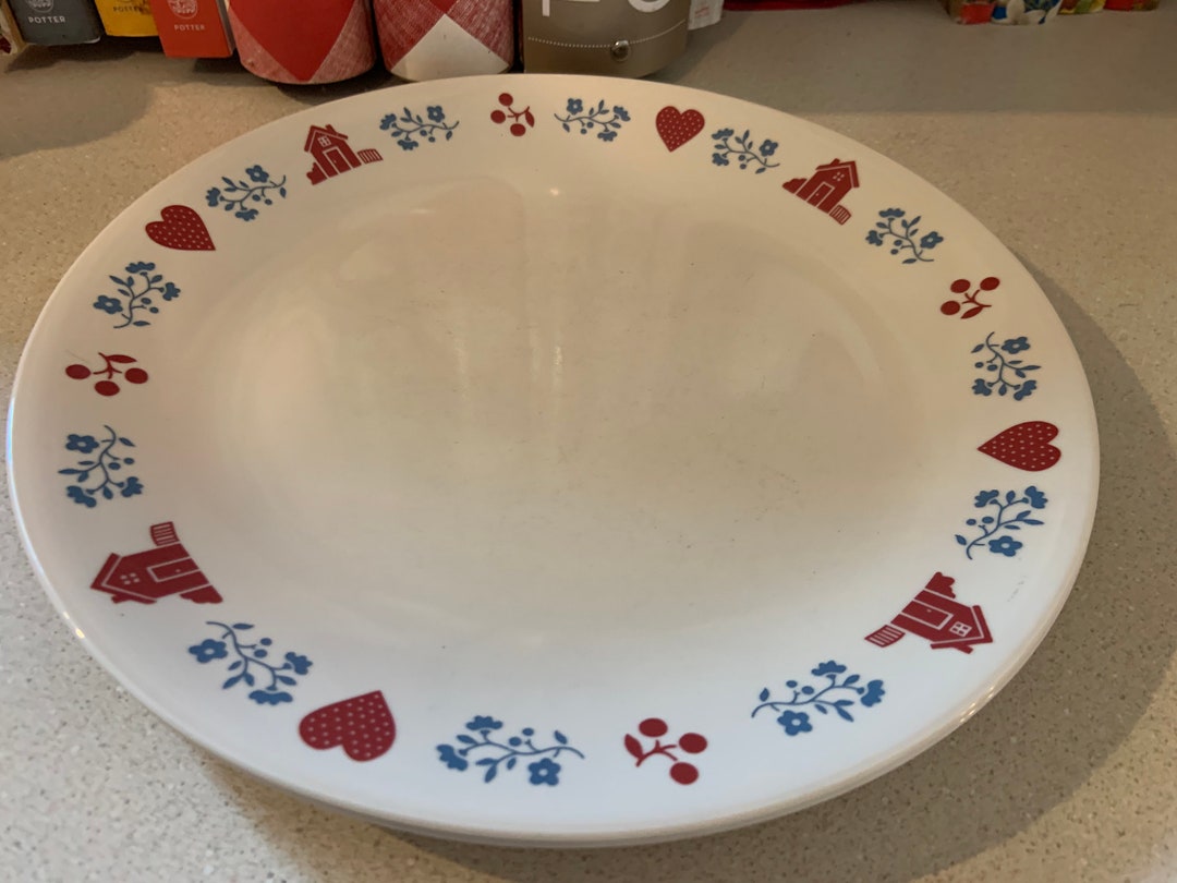 Vintage Corelle Dinnerware Plates- Hometown Pattern - Etsy