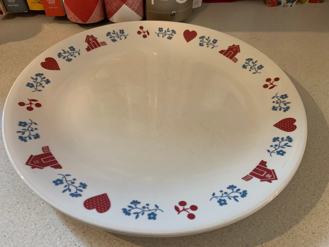 Vintage Corelle Dinnerware Plates Hometown Pattern | Etsy