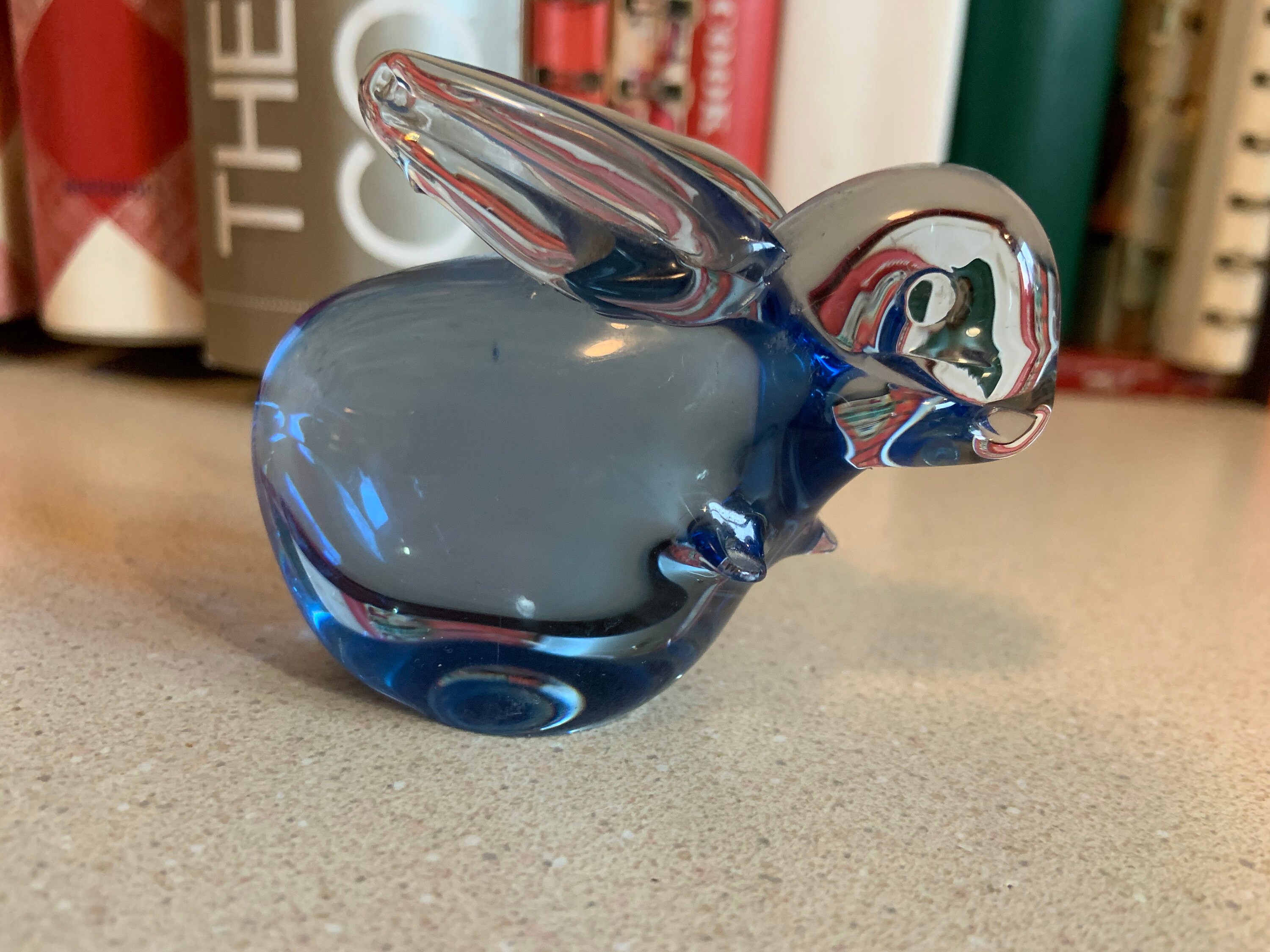 Vintage Red Cardinal and Blue Bunny Glass Figurines W Ward | Etsy