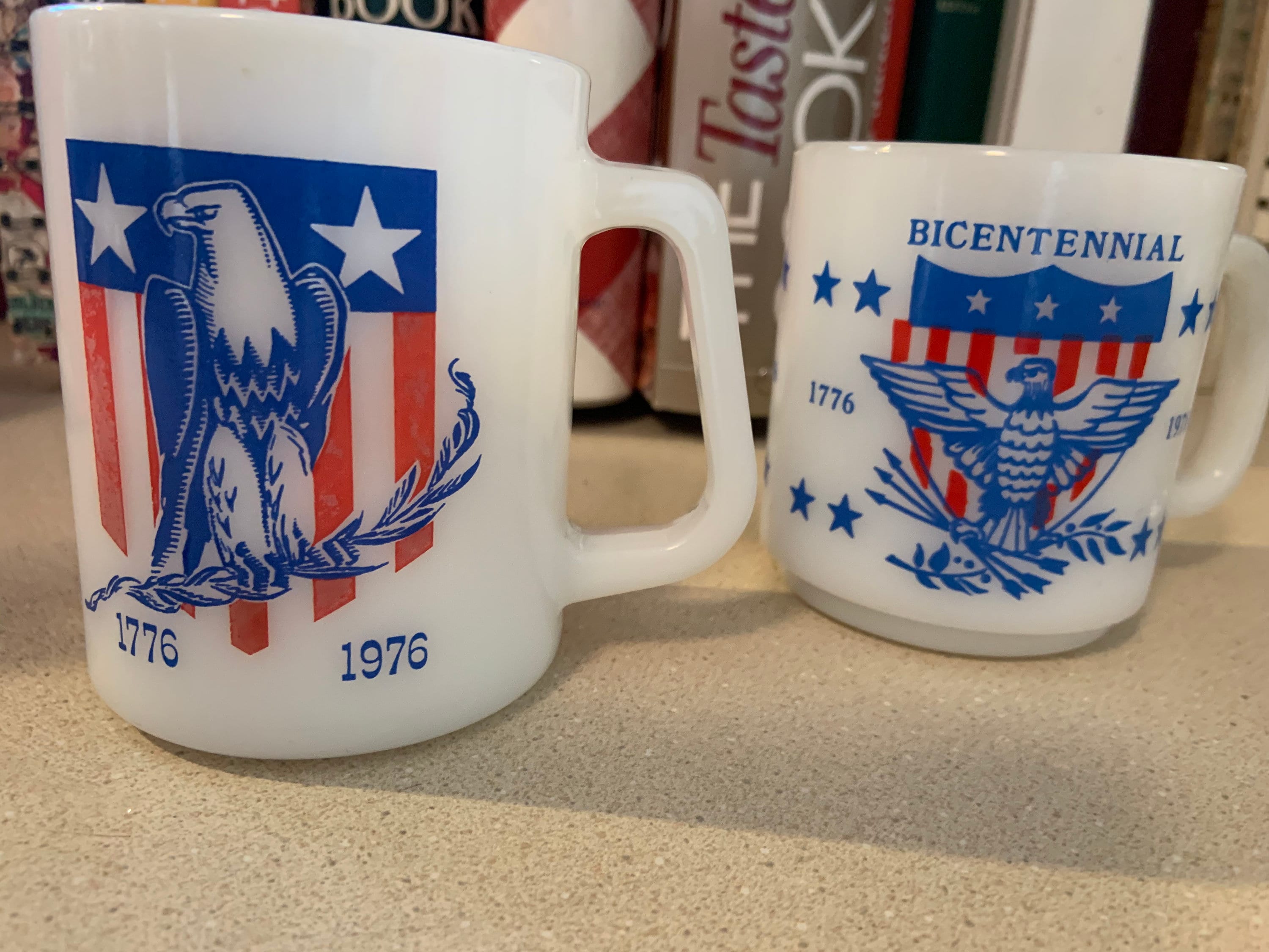 Vintage Glasbake Bicentennial Mug 1976 and Hazel Atlas Orange | Etsy