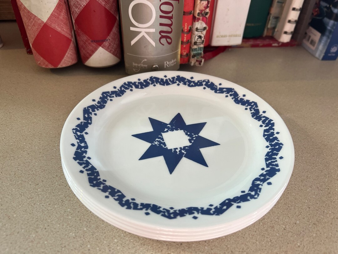 Vintage Corelle by Corning Dinnerware, Blue Star Pattern - Etsy