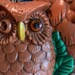 Vintage Ceramic Owl Wall Clock - Etsy