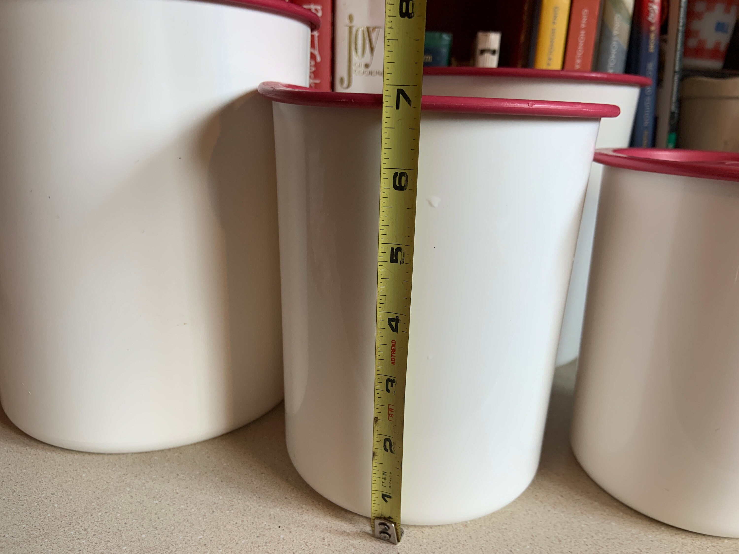 Tupperware One Touch Canister Set Raspberry Lids Set of 4 | Etsy