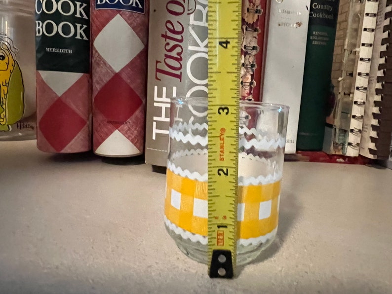 Vintage Libbey Yellow Gingham Brick Brack Glasses - Etsy