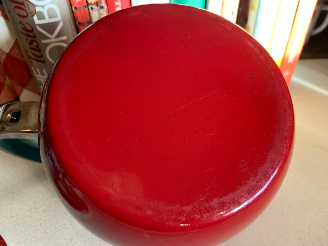 Vintage Red Delicious Apple Enamel Tea Kettle | Etsy