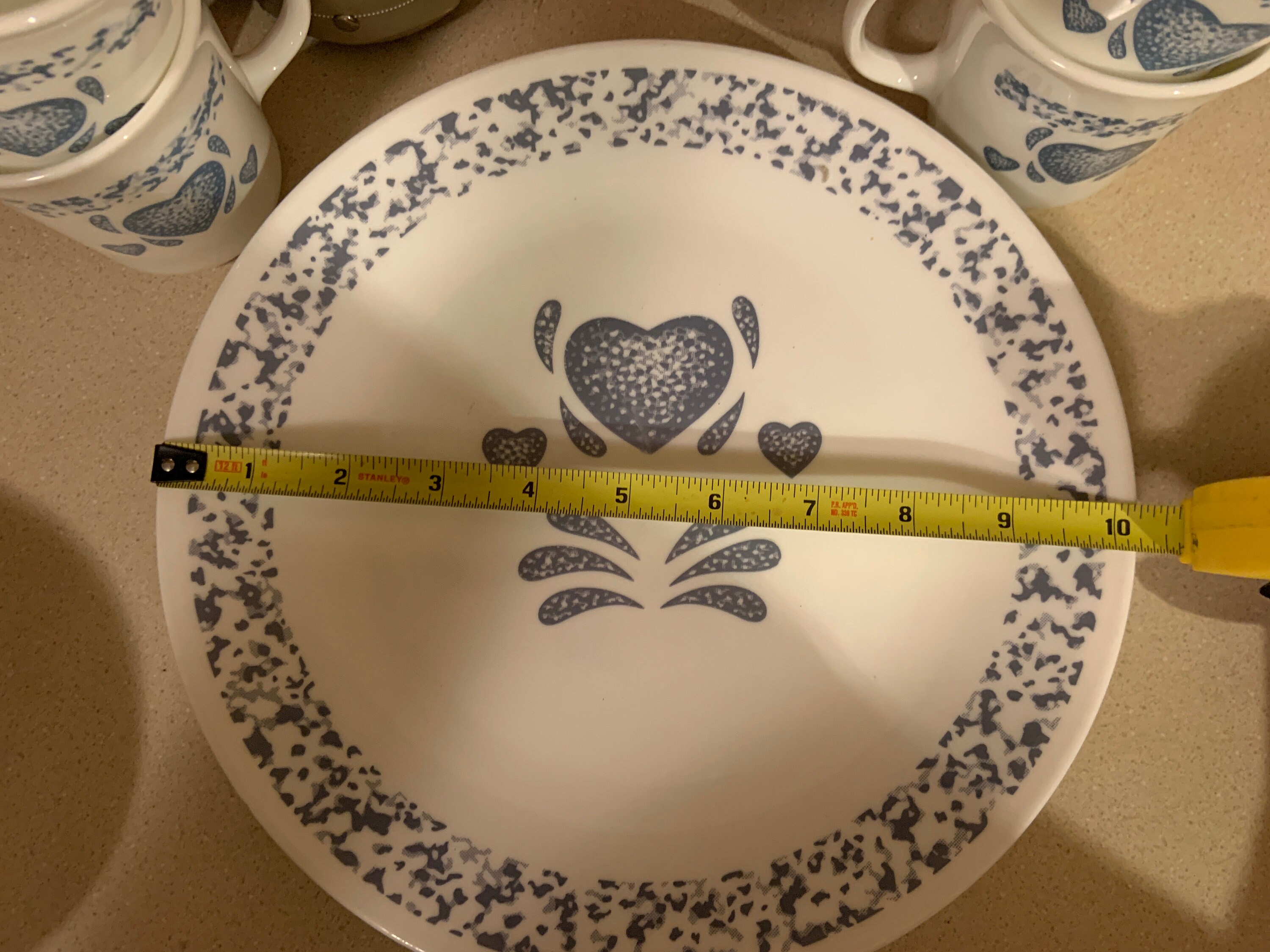 Vintage Corning & Corelle Blue Hearts Dinnerware Collection | Etsy