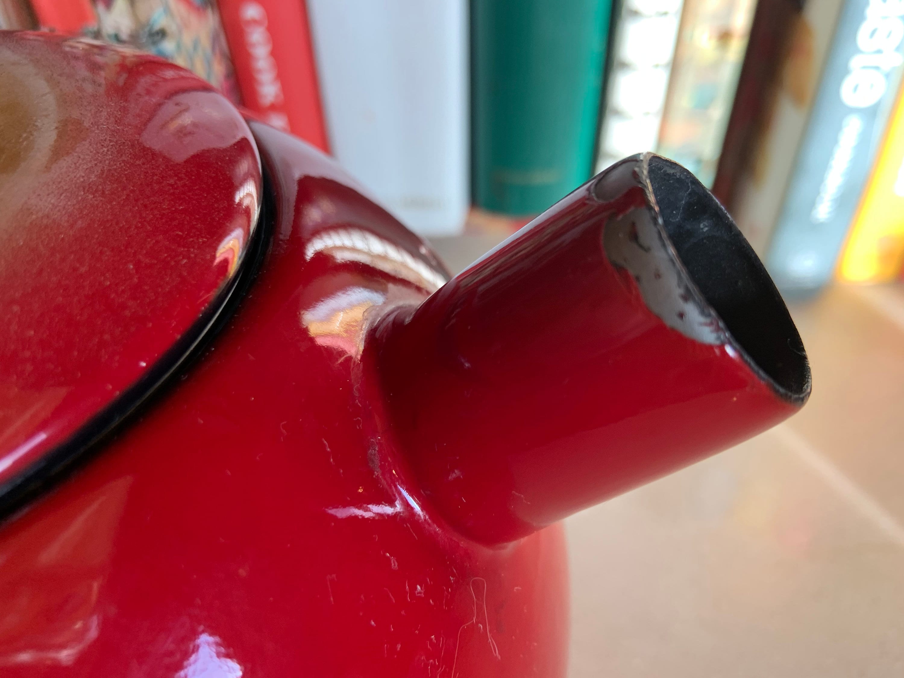 Vintage Red Delicious Apple Enamel Tea Kettle - Etsy