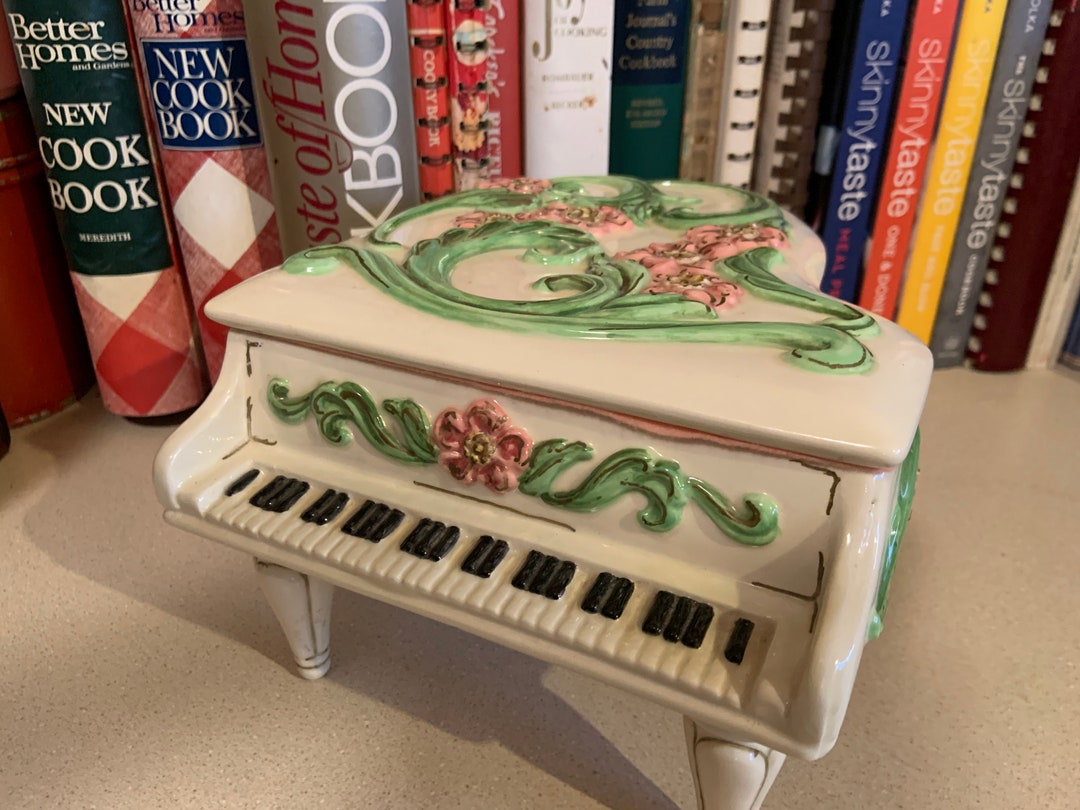 Vintage Large Ceramic Grand Piano Trinket or Jewelry Box - Etsy