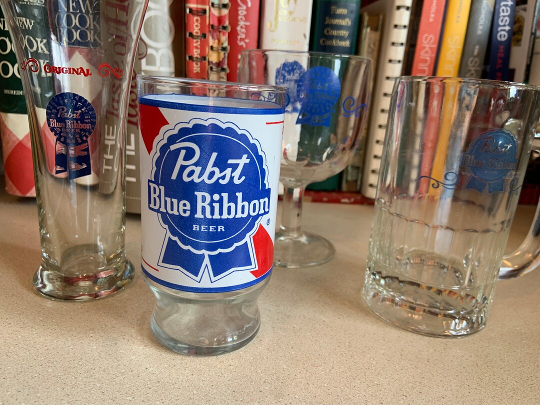Vintage Collection of Pabst Blue Ribbon Glasses, Set of 4 - Etsy