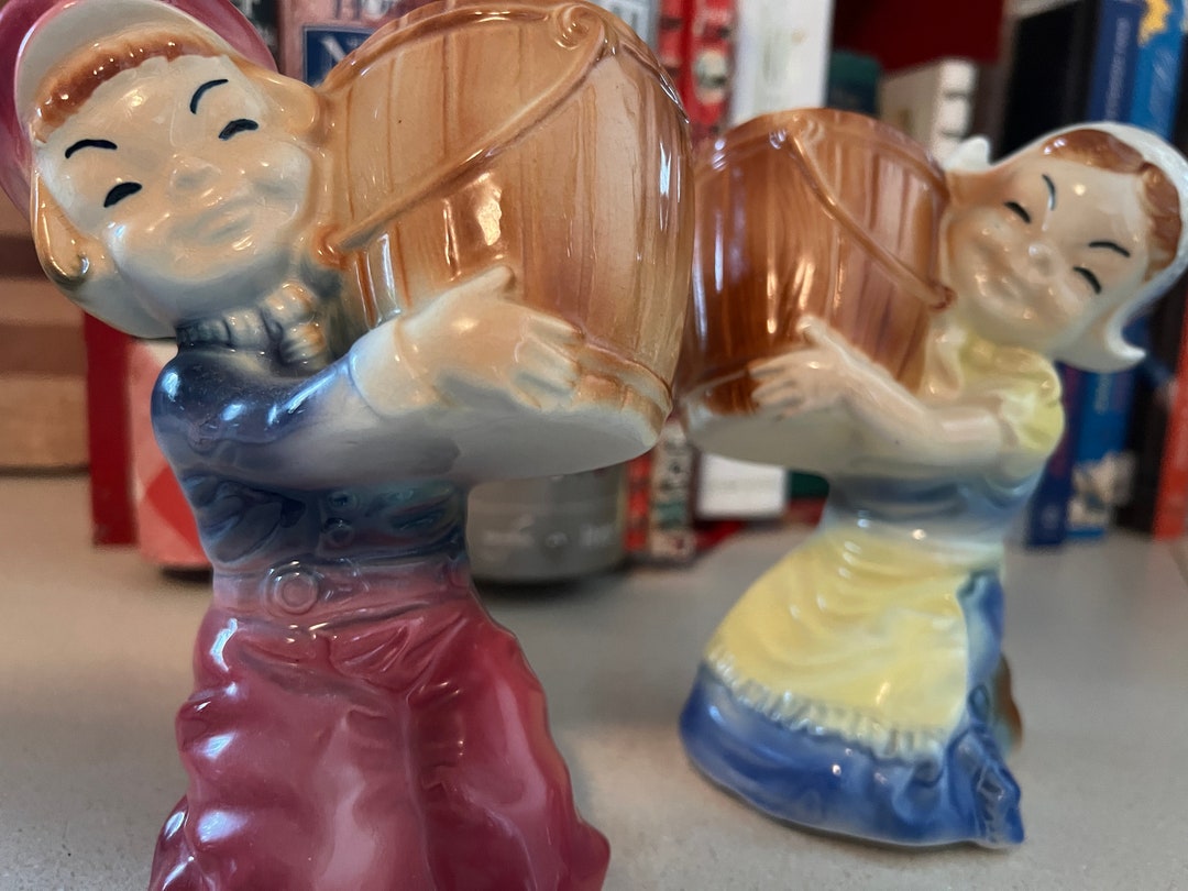Vintage Royal Copley Pottery, Dutch Boy and Girl Planter Set - Etsy
