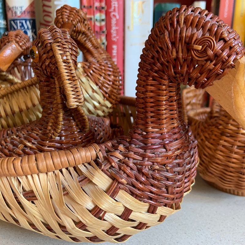Wicker Goose Duck Basket - Etsy
