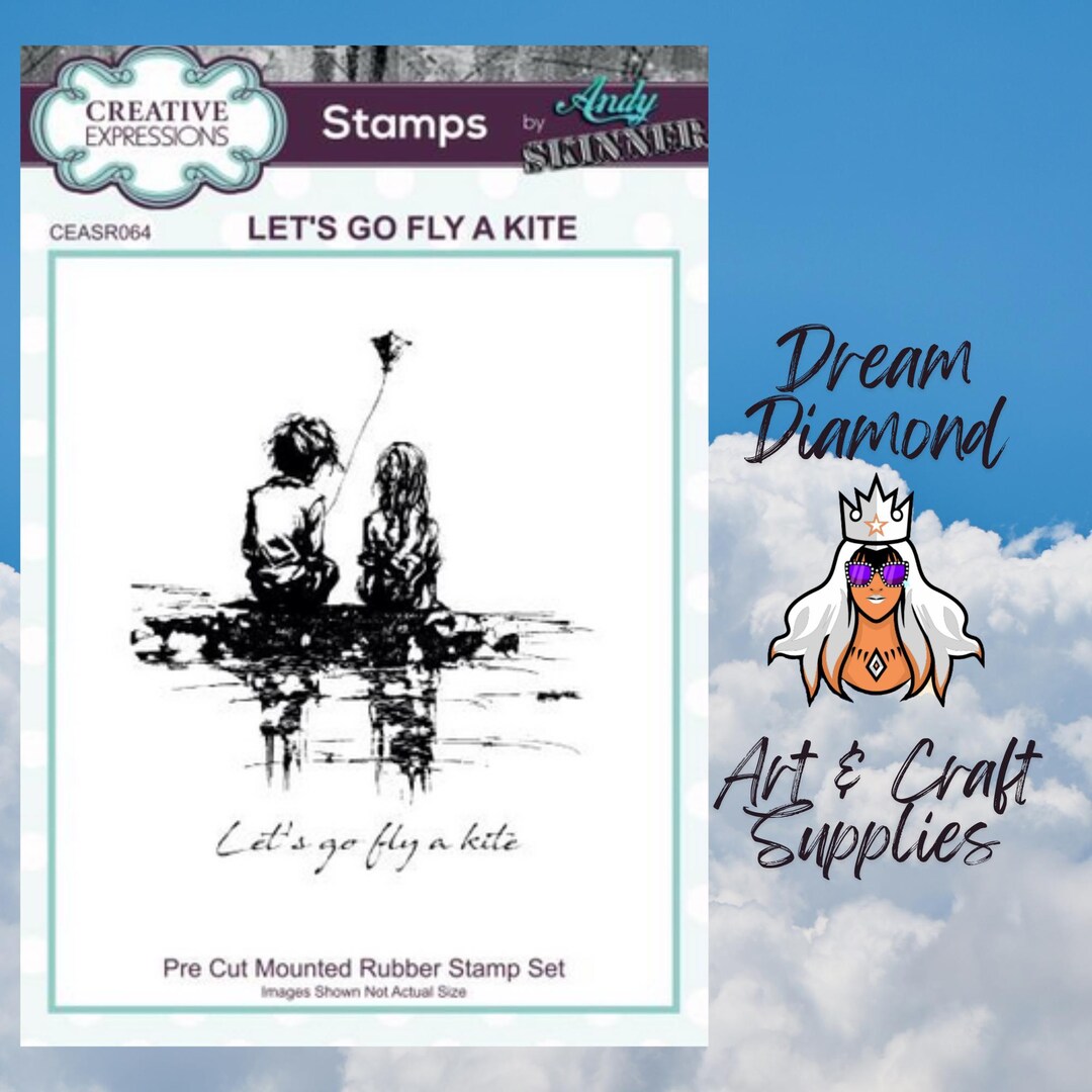 Let's Go Fly A Kite, Rubber Stamp, Andy Skinner,stamping, Paper Crafts ...