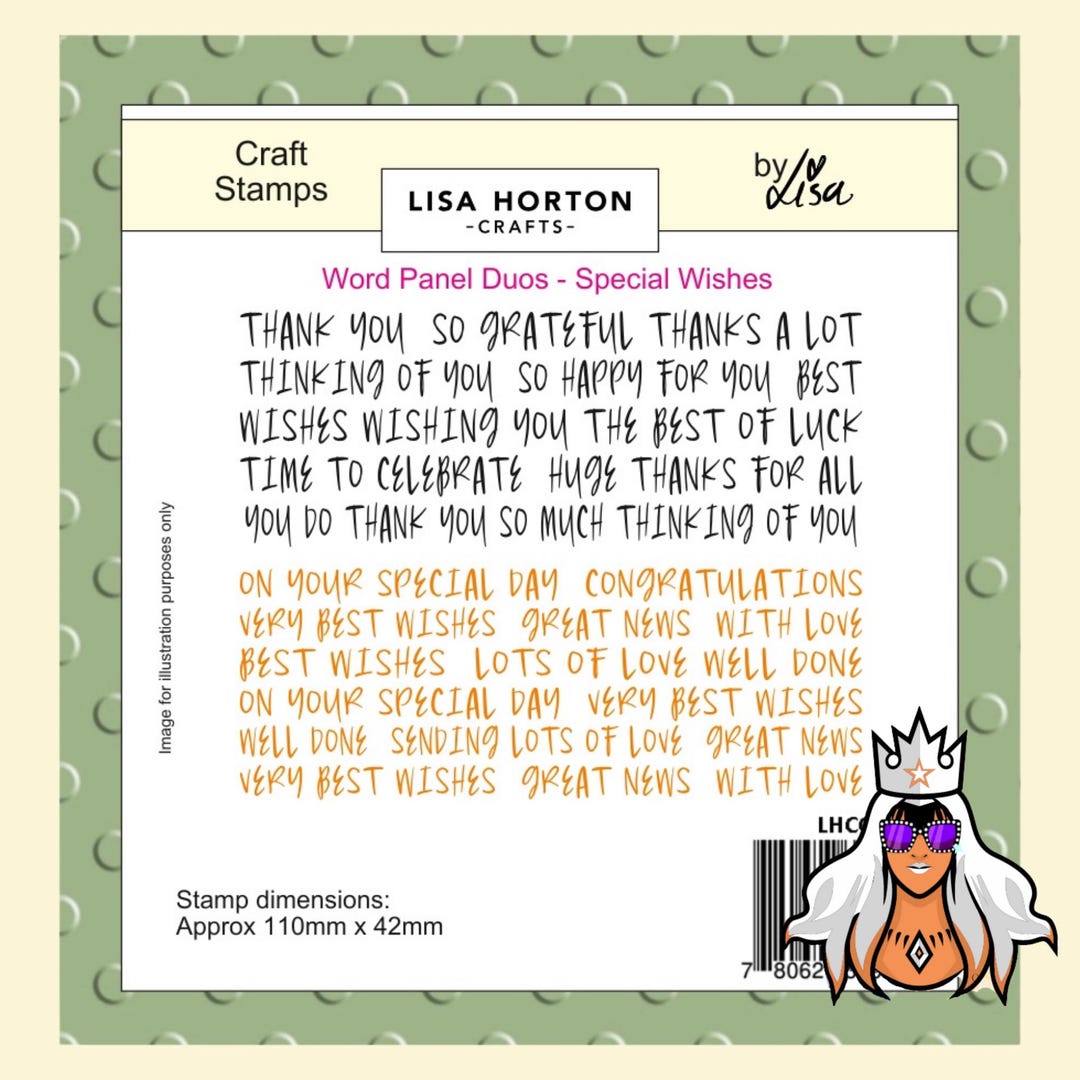 Stamps, by Lisa Horton Crafts, Special Wishes, Words and Sentiments - Etsy
