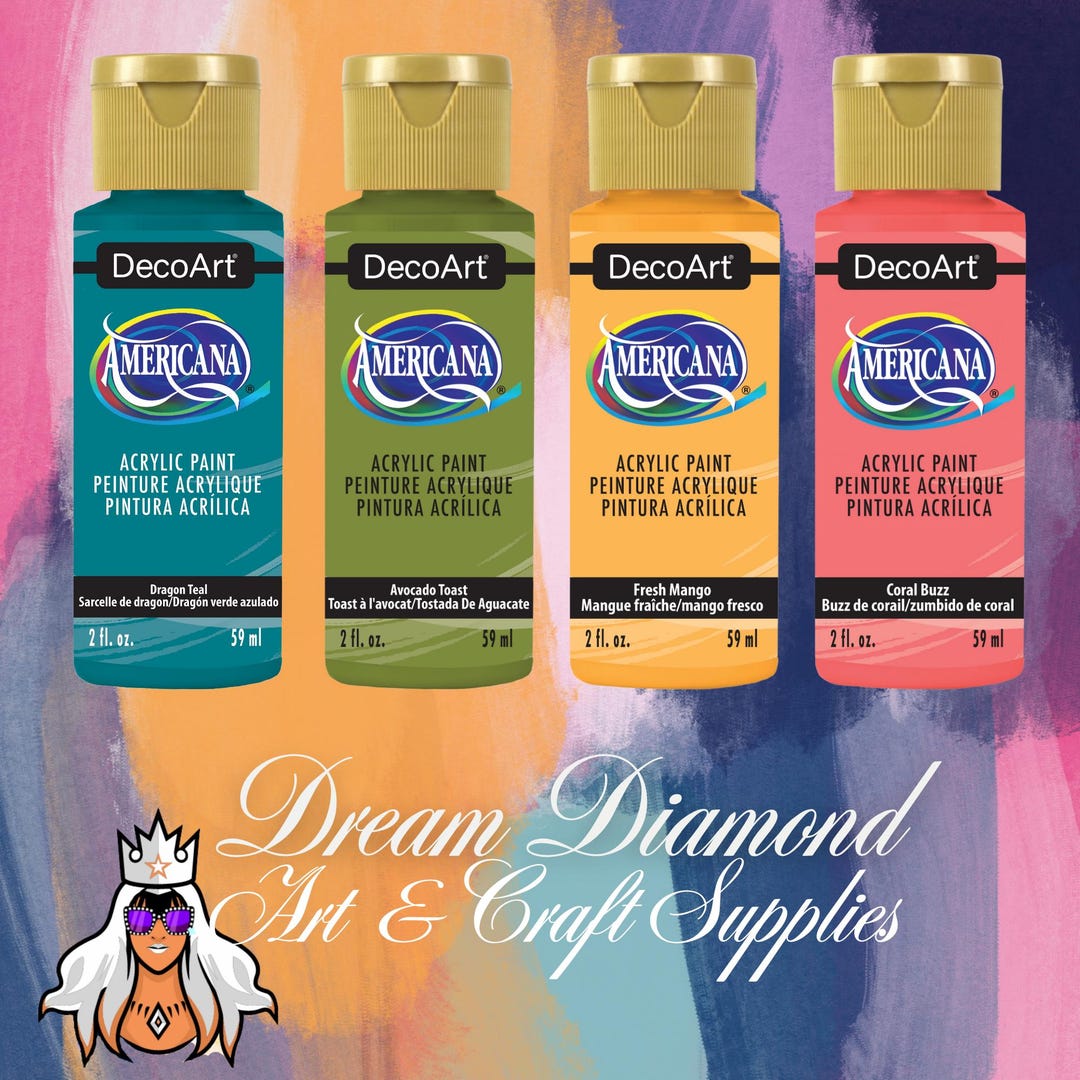 Decoart, Americana Acrylic Paint 2oz,art,crafts, Mixed Media, Water ...