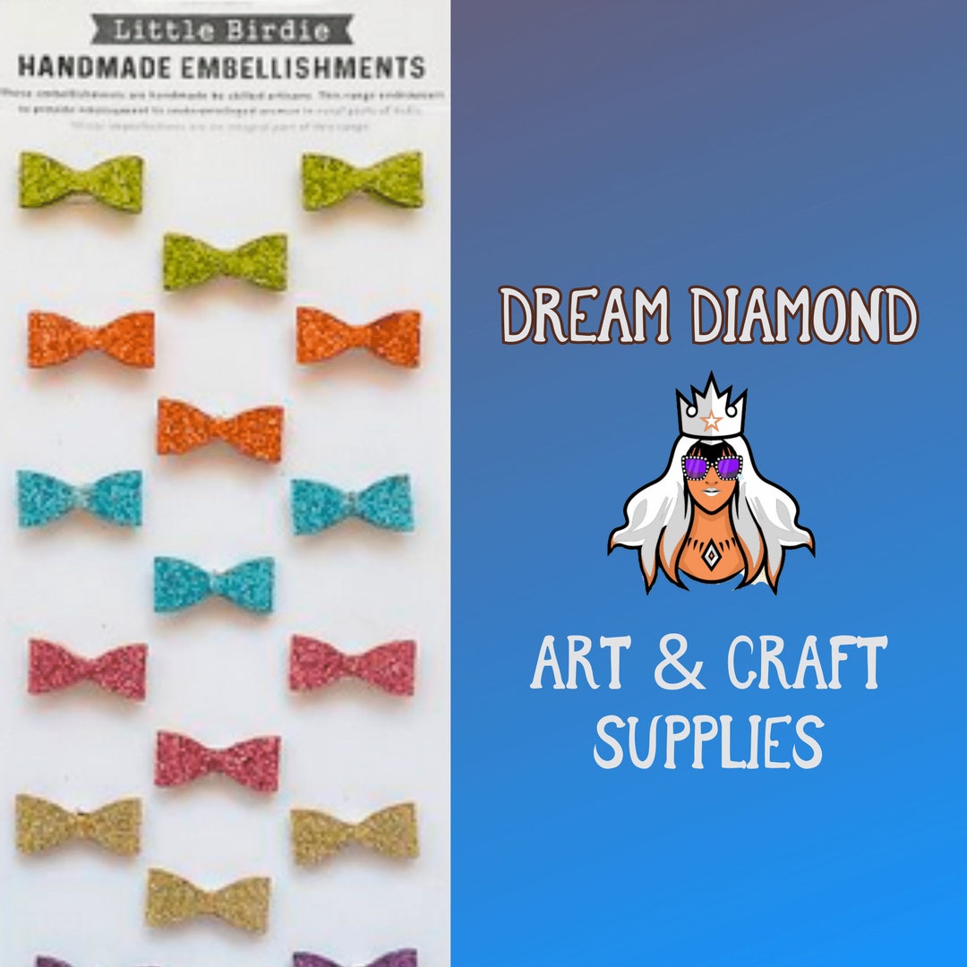 Little Birdie, Mini, Bows, Glitter, Embellishments, Paper Crafts, Card ...