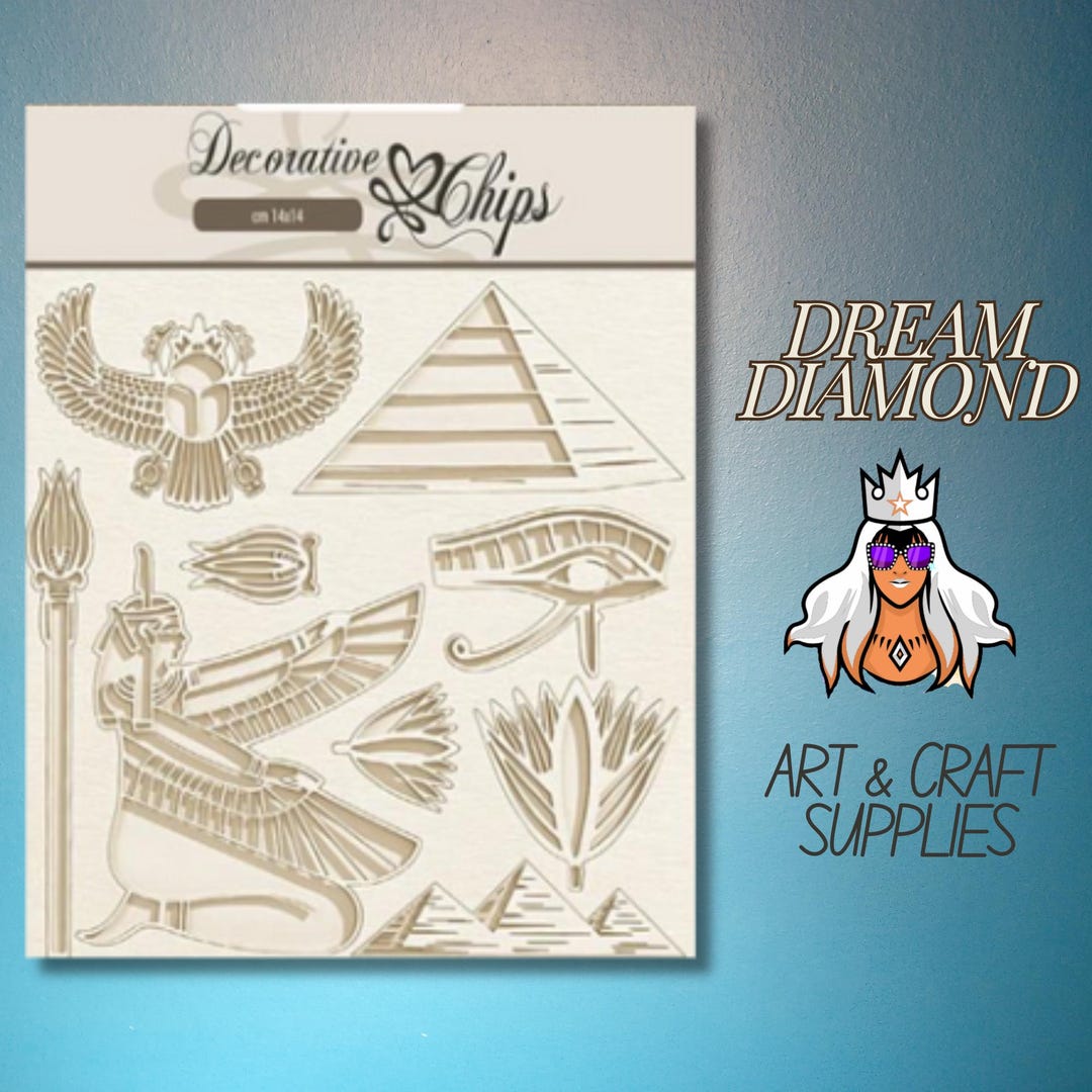 Fortune Egypt Pyramid, Stamperia Decorative Chipboard, Embellishment ...