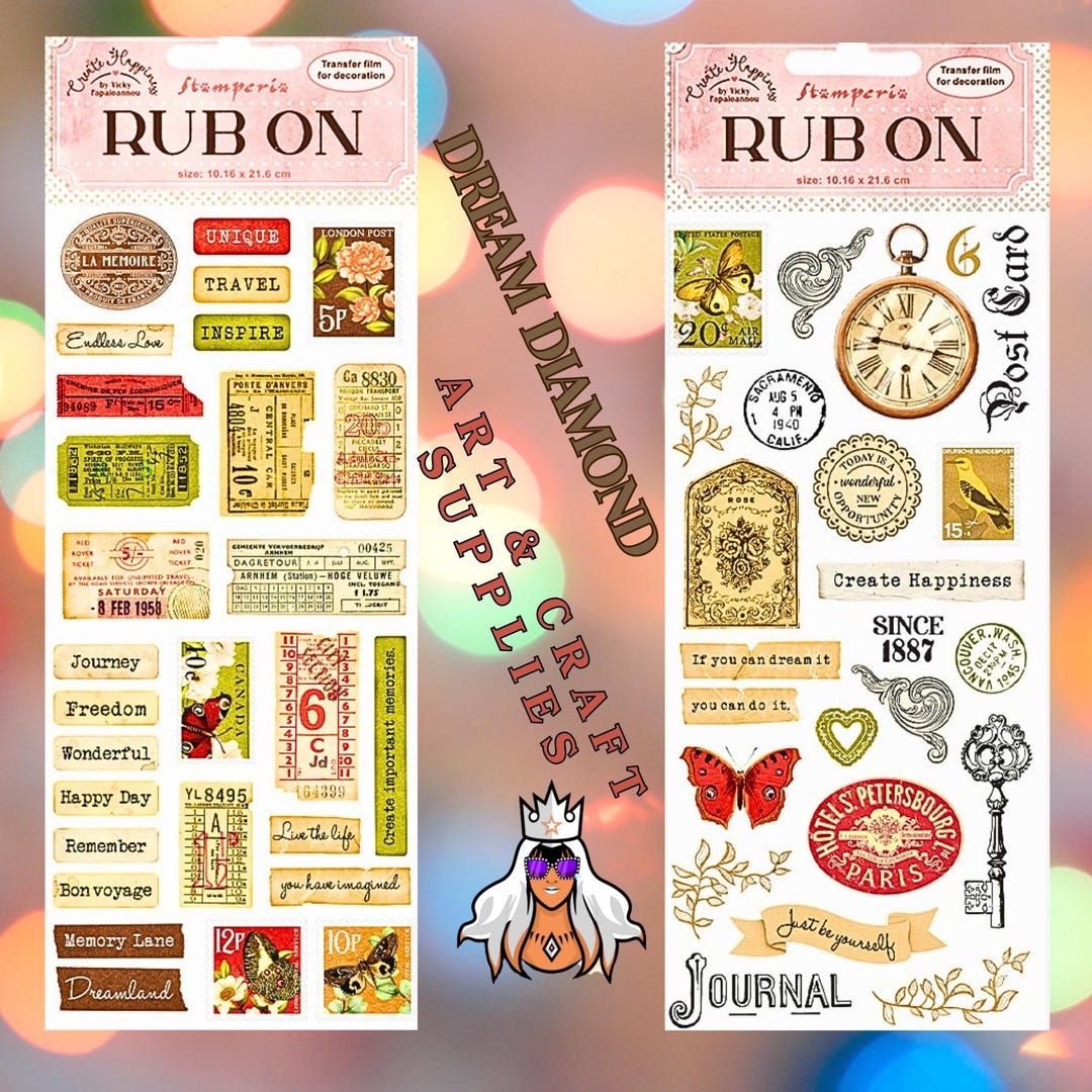 Create Happiness, Rub-on 4"x8.5", Stamperia, Transfers, Decor ...