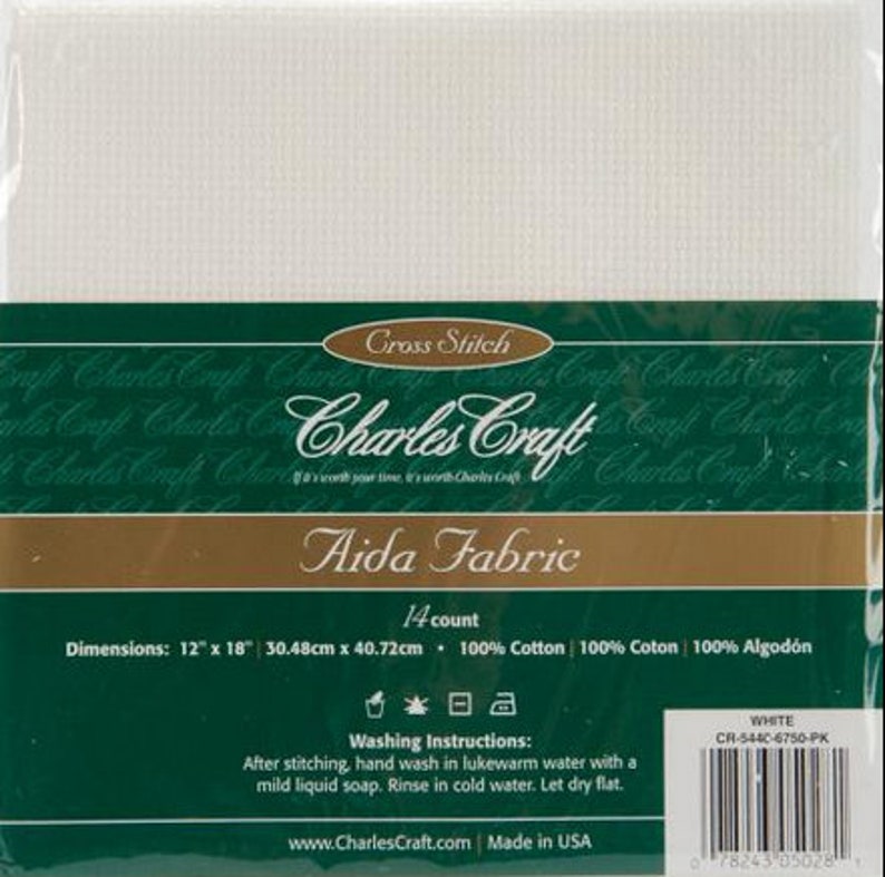 CLEARANCE, White Aida Cross Stitch Fabric, 14 Count (12x18) - Etsy