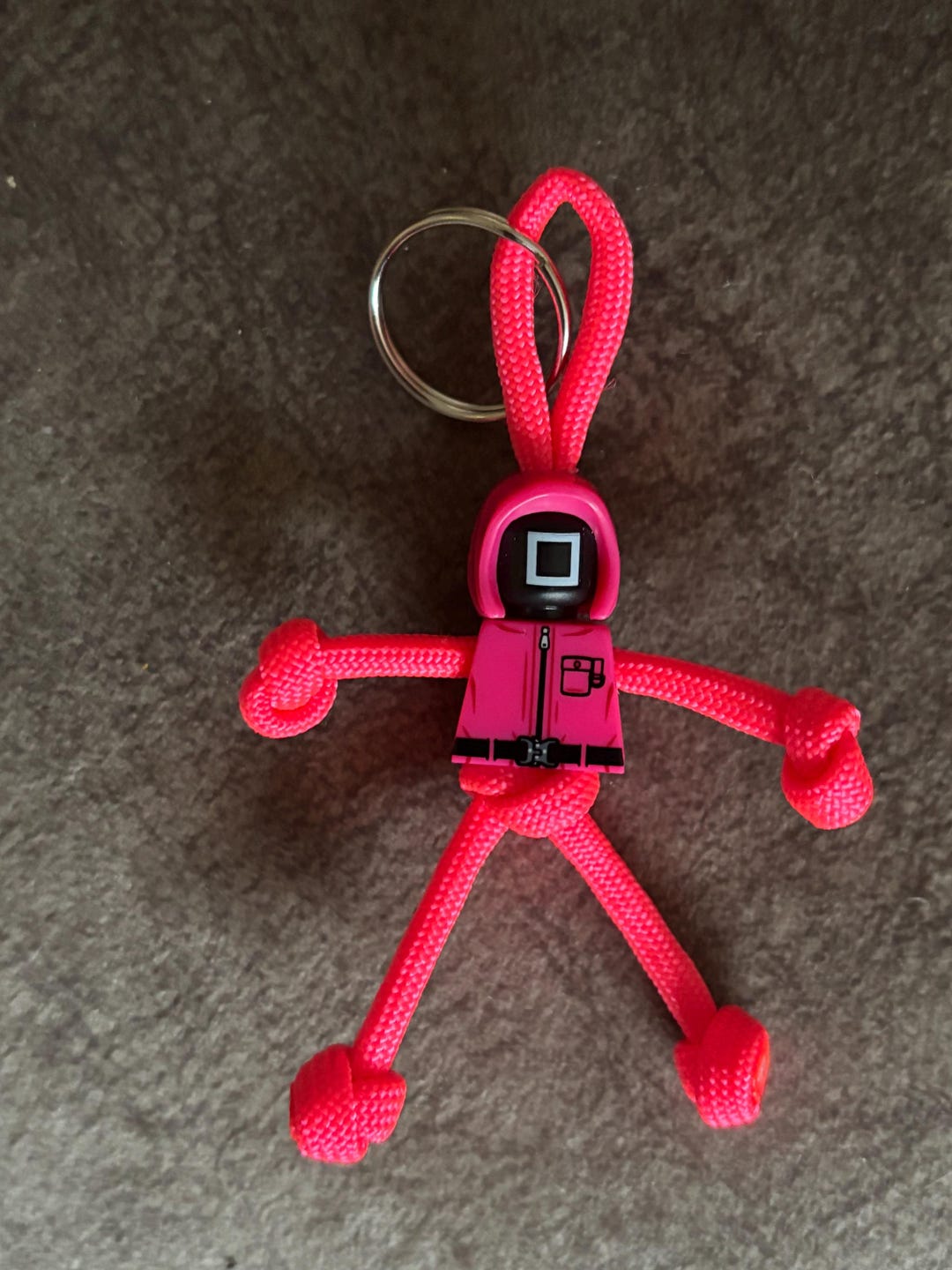 The Original Squid Game Enforcer Square Paracord Buddy Keychain Keyring ...