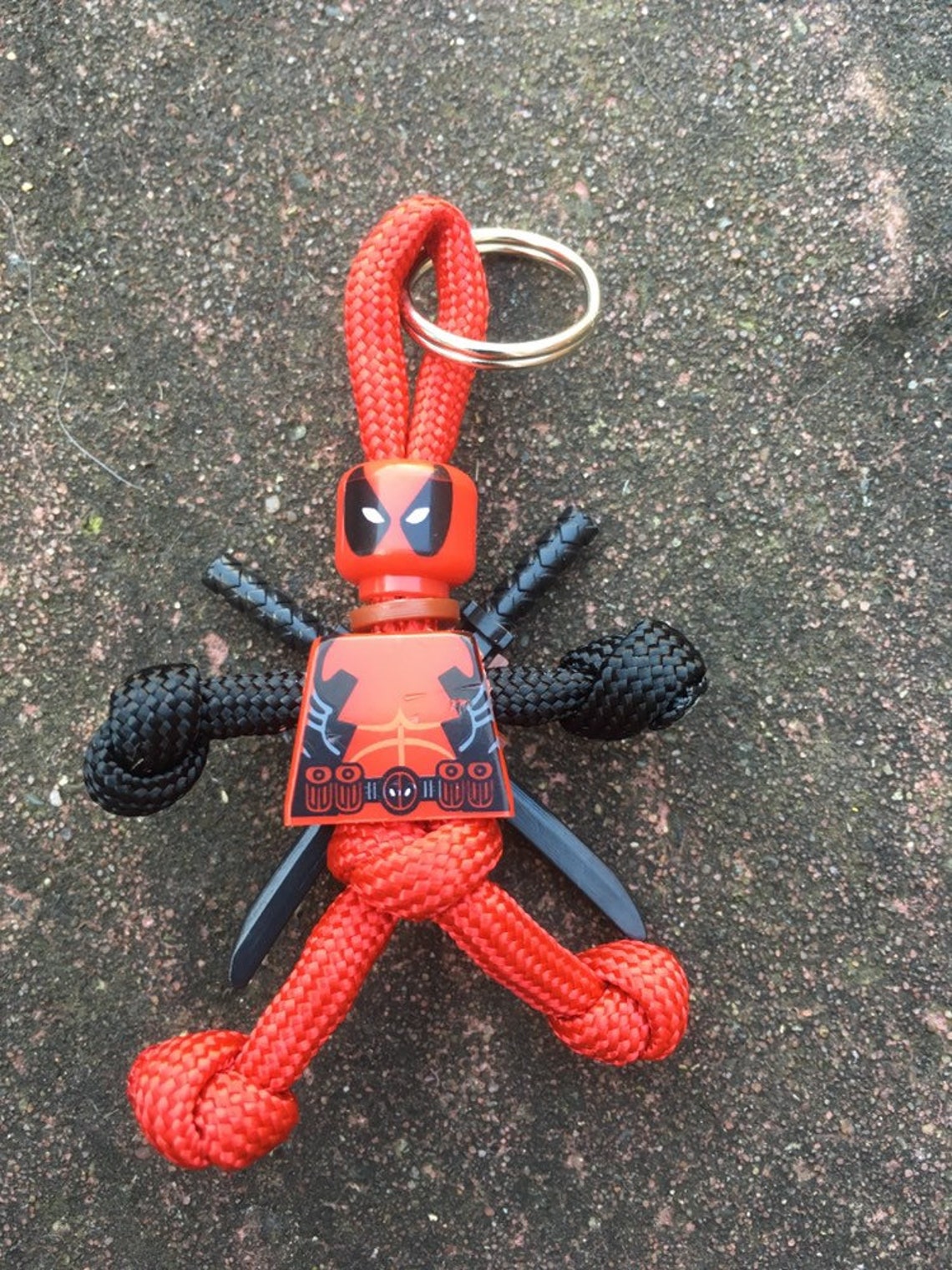 The Original Deadpool Paracord Buddy Keychain Keyring Made to | Etsy UK