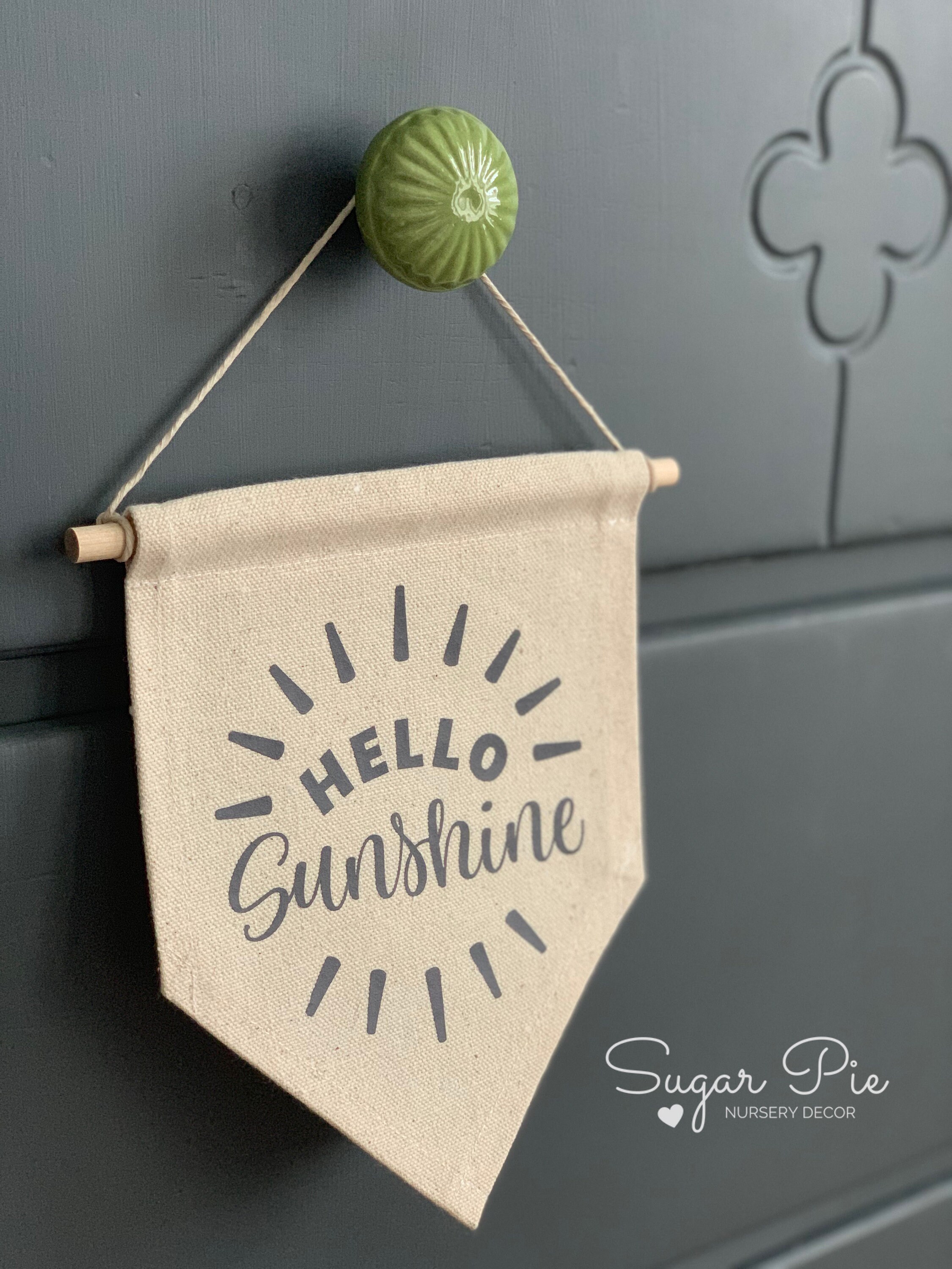 Hello Sunshine Banner Hello Sunshine Sign Small Wall Hanging - Etsy