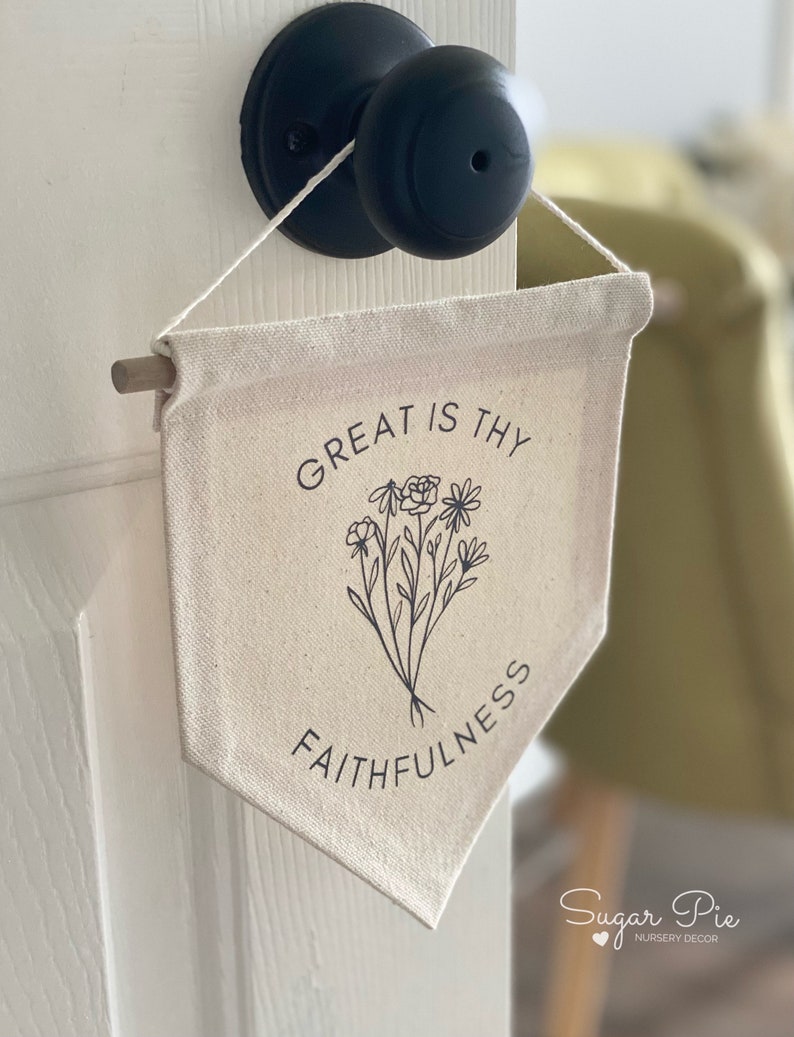Great is Thy Faithfulness Banner Small Wall Hanging Canvas - Etsy