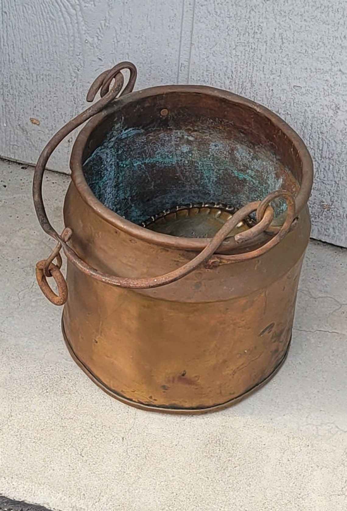 Antique Copper Bucket - Etsy