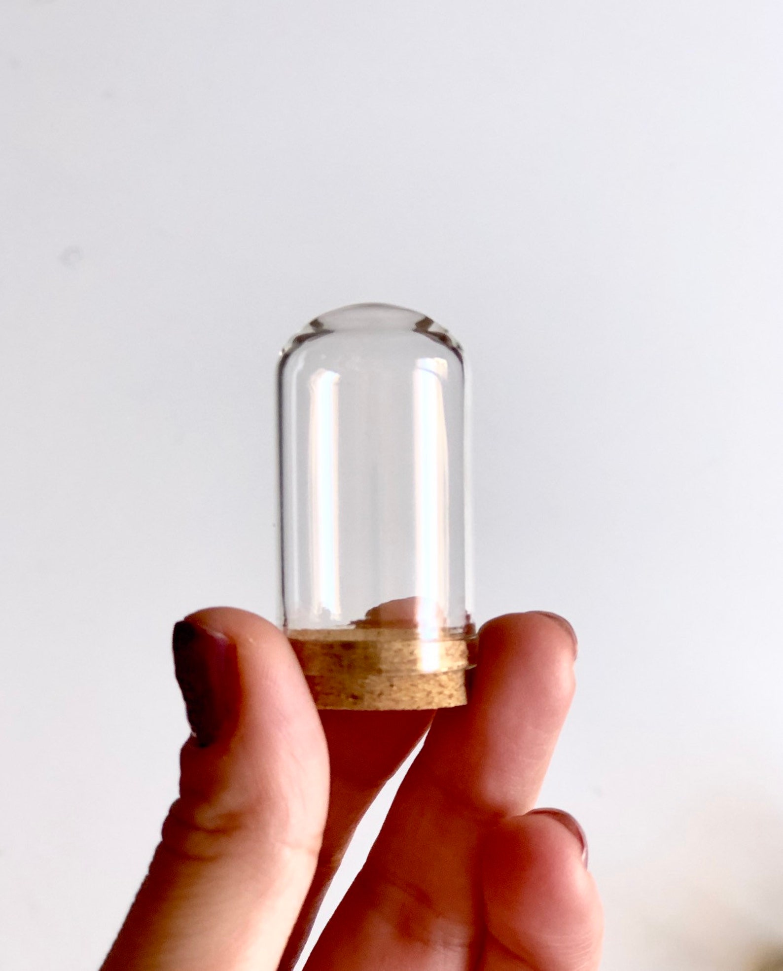 50 Pcs Mini Dome Glass Jar, 42.5x25mm, Dome Jar, Cloche Dome, Cork ...