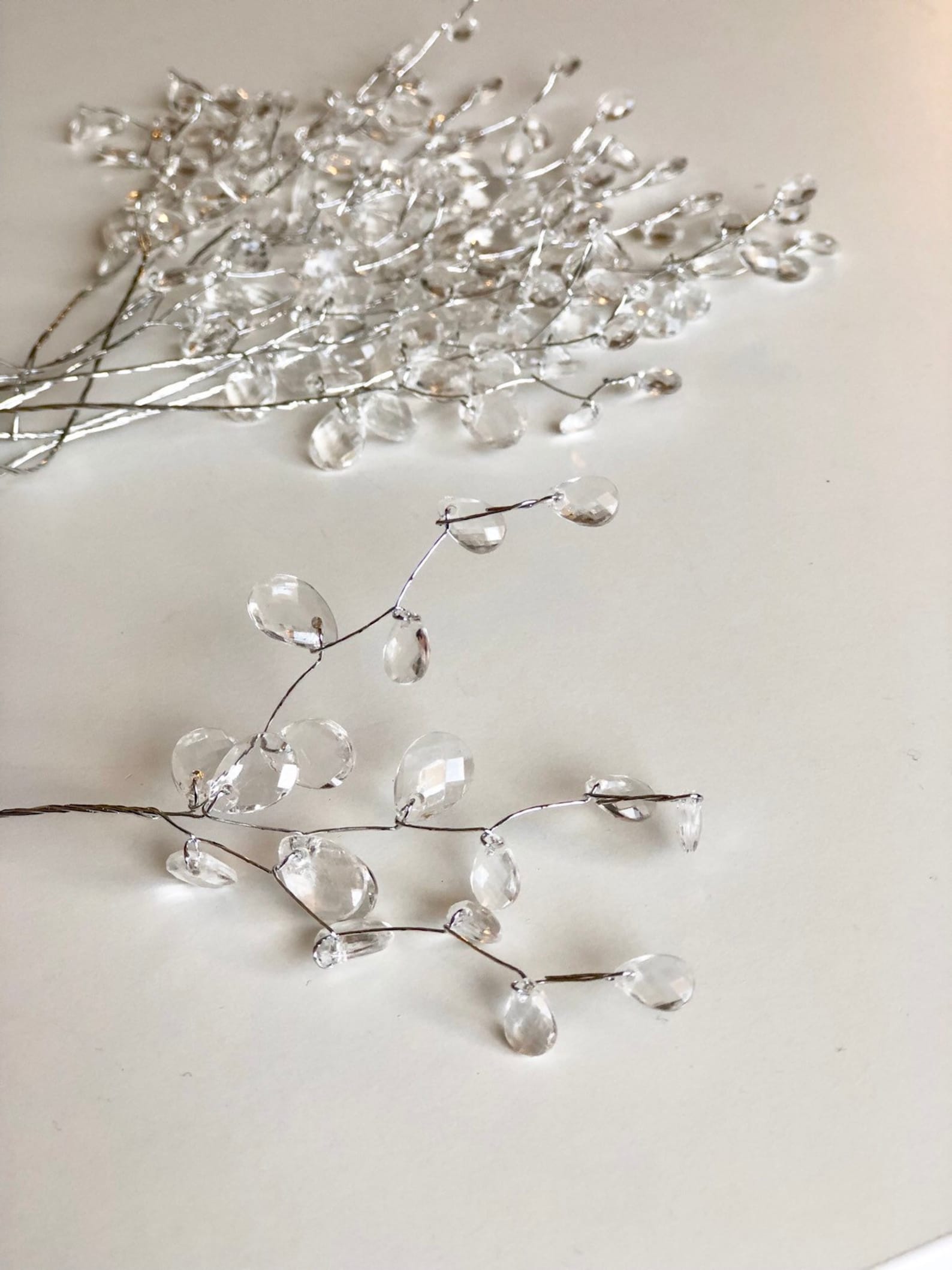 Acrylic Spray Branch, Acrylic Bead Spray With Wire Stem,plastic Branch ...