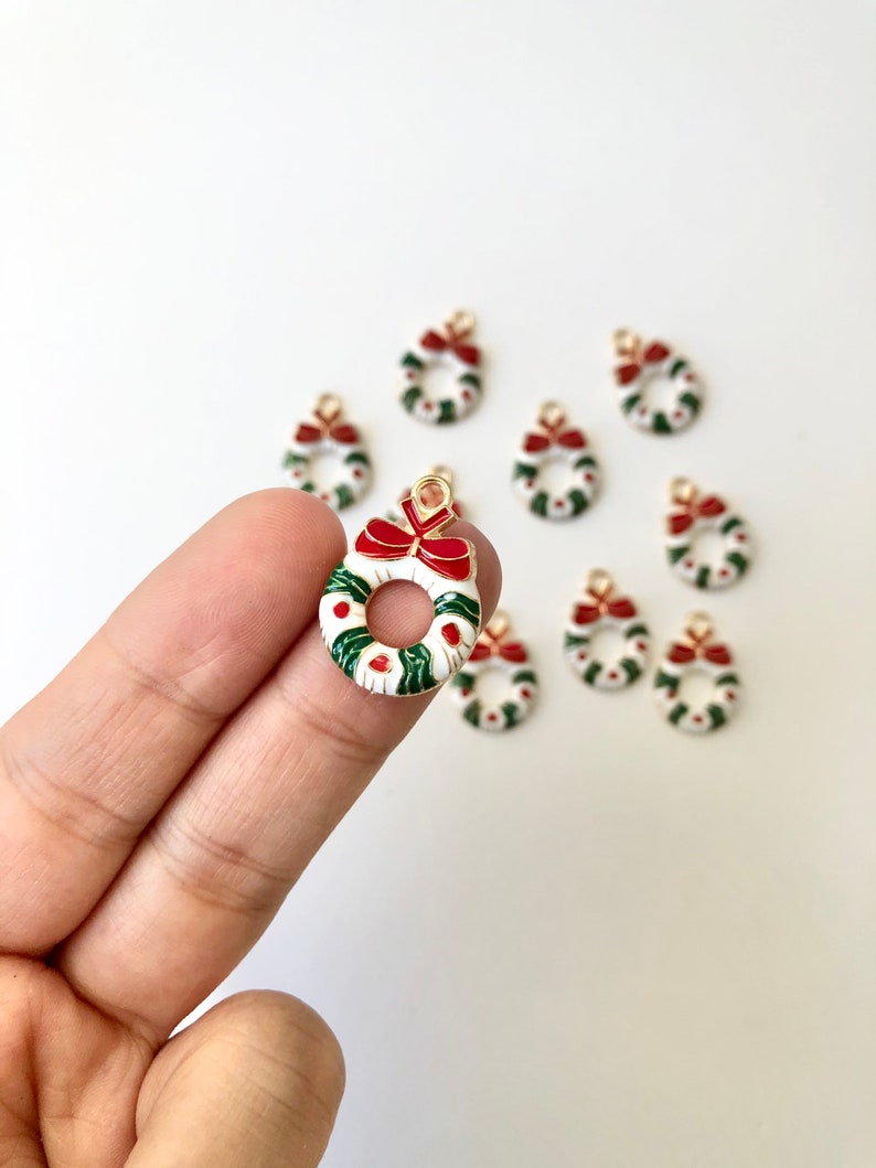 Enamel Christmas Charms Colorful Assortment of Holiday Enamel Gold ...