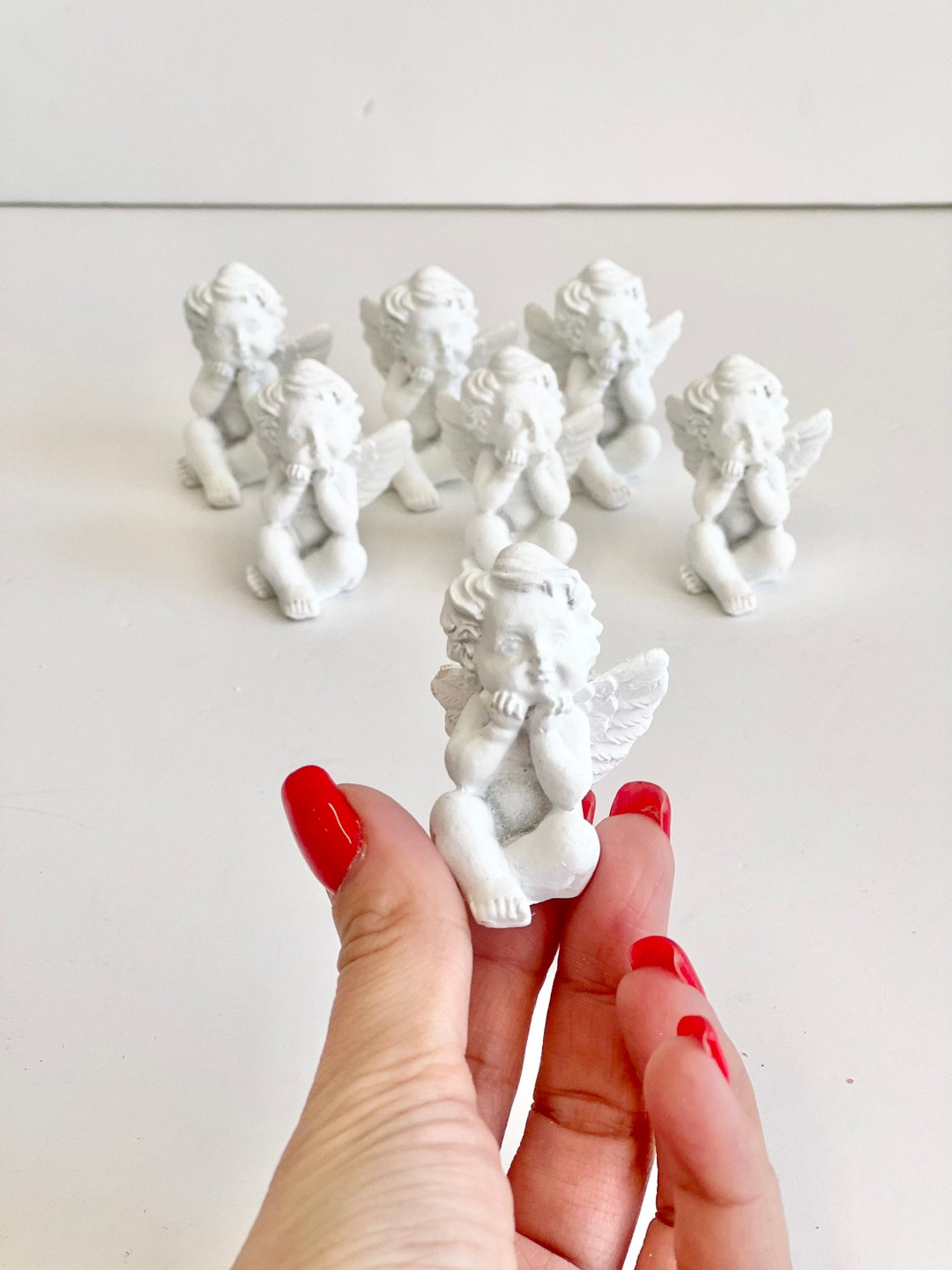 2pcs Miniature Angel Figurine, Baby Angel Figurine, Religious and ...