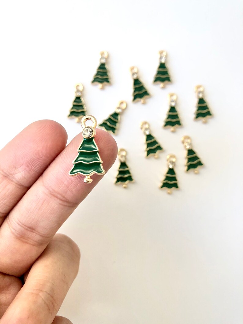 Enamel Christmas Charms Colorful Assortment of Holiday Enamel Gold ...