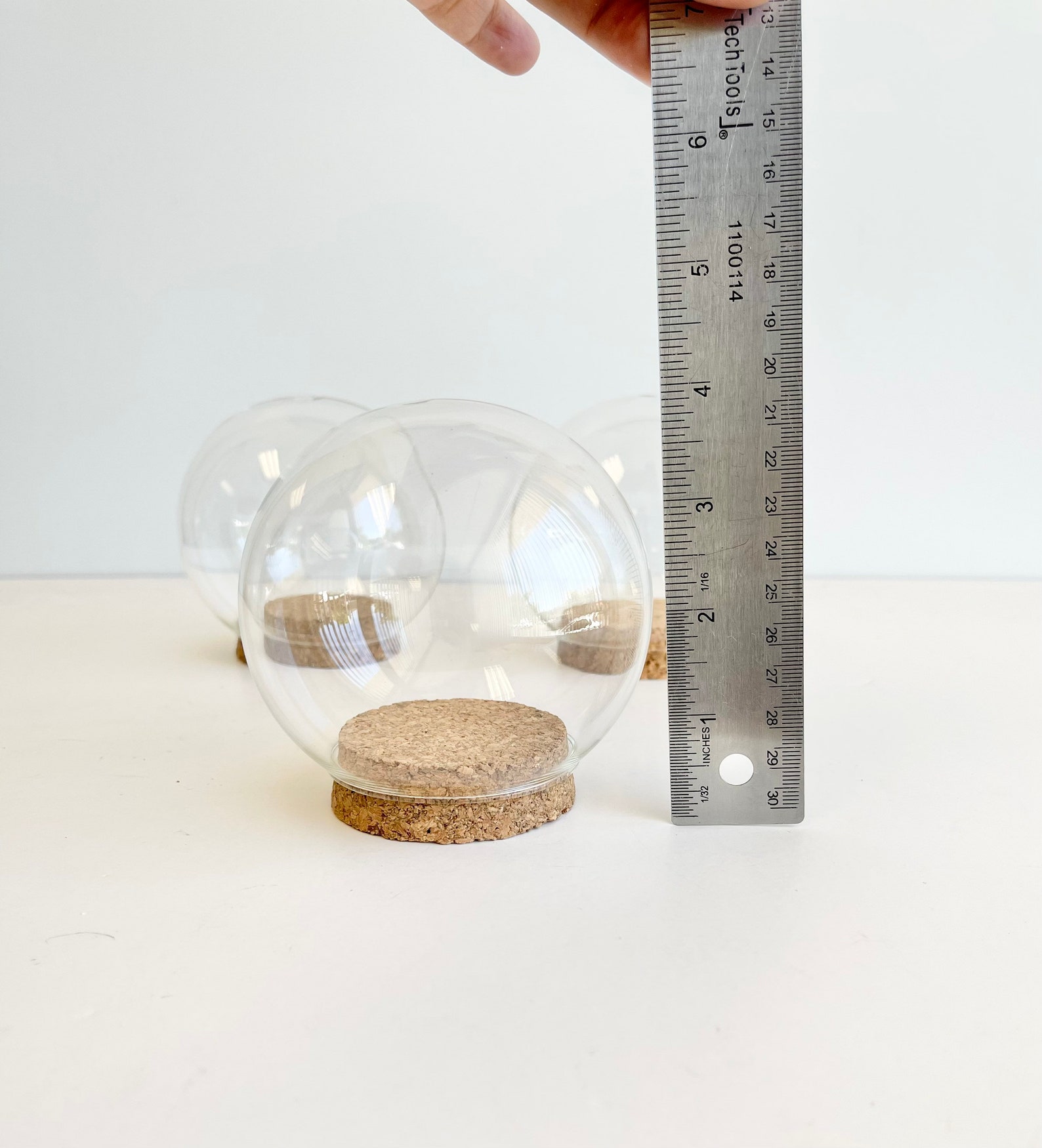 Big Dome Glass Jar, Dome Jar, Glass Globe,10cm Round Cloche, Cork ...