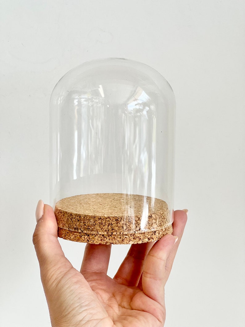 Big Dome Glass Jar, 120x90mm, Dome Jar, Cloche Dome, Cork, Glass Jar ...