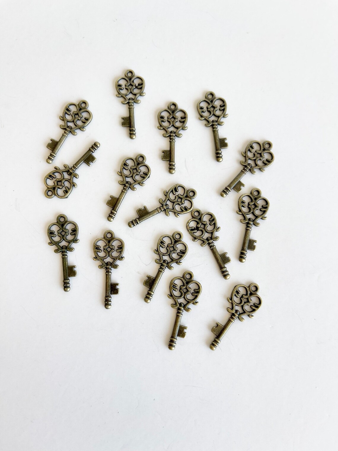 10 Pcs Mini Key Tiny Key Charms Antique Bronze Mini Keys - Etsy