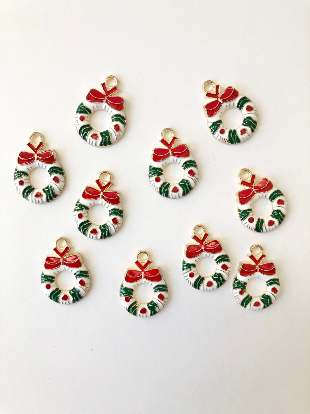 Enamel Christmas Charms Colorful Assortment of Holiday Enamel Gold ...