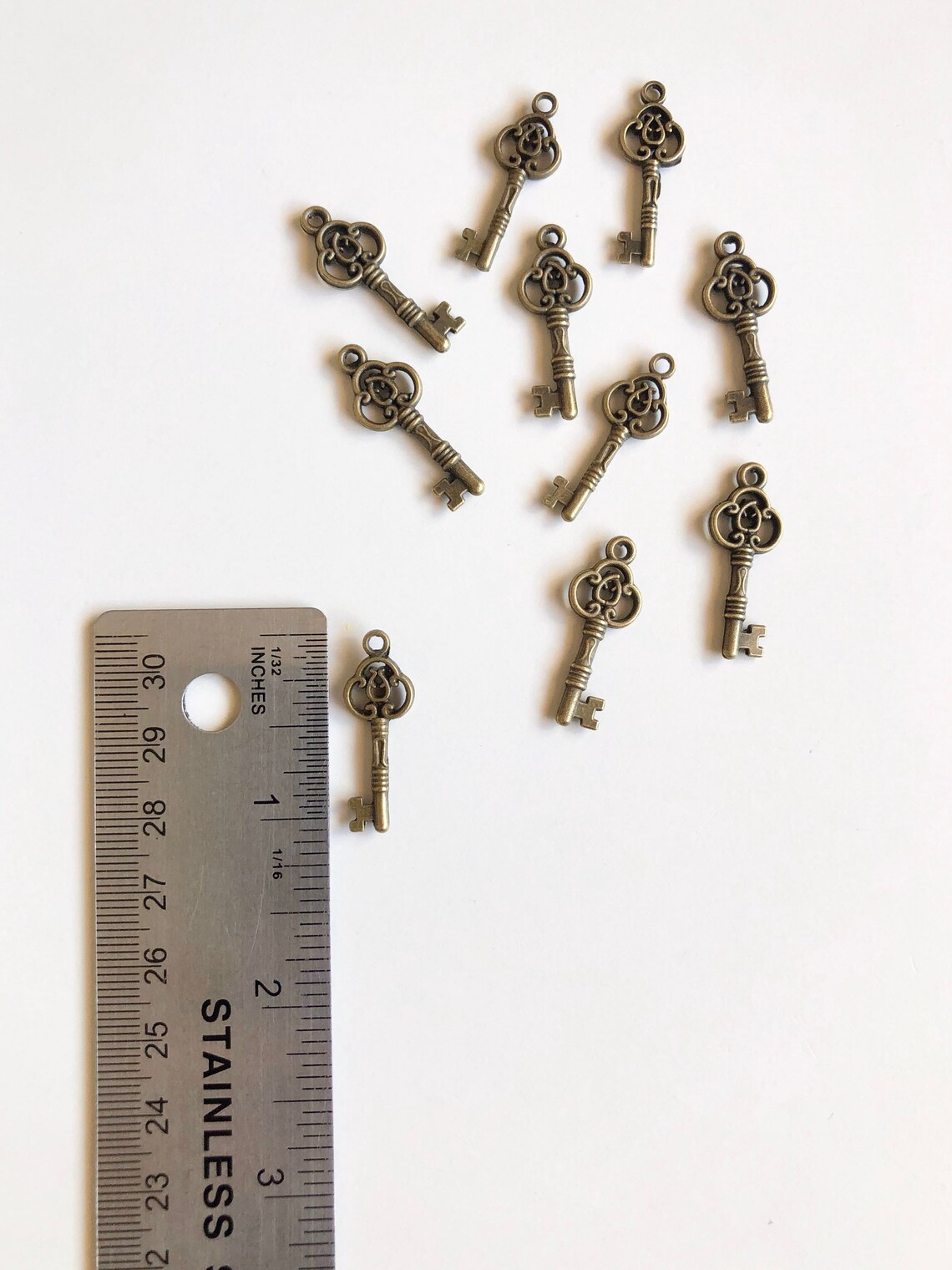 10 Pcs Mini Key Tiny Key Charms Antique Bronze Mini Keys - Etsy