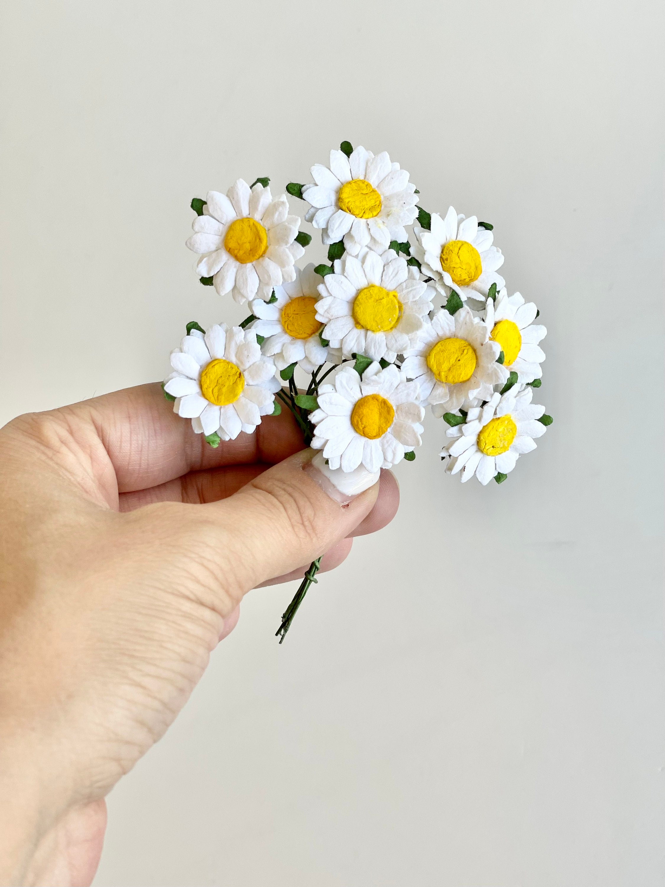 Mulberry Paper Daisy Paper Flowers Paper Daisy Paper - Etsy