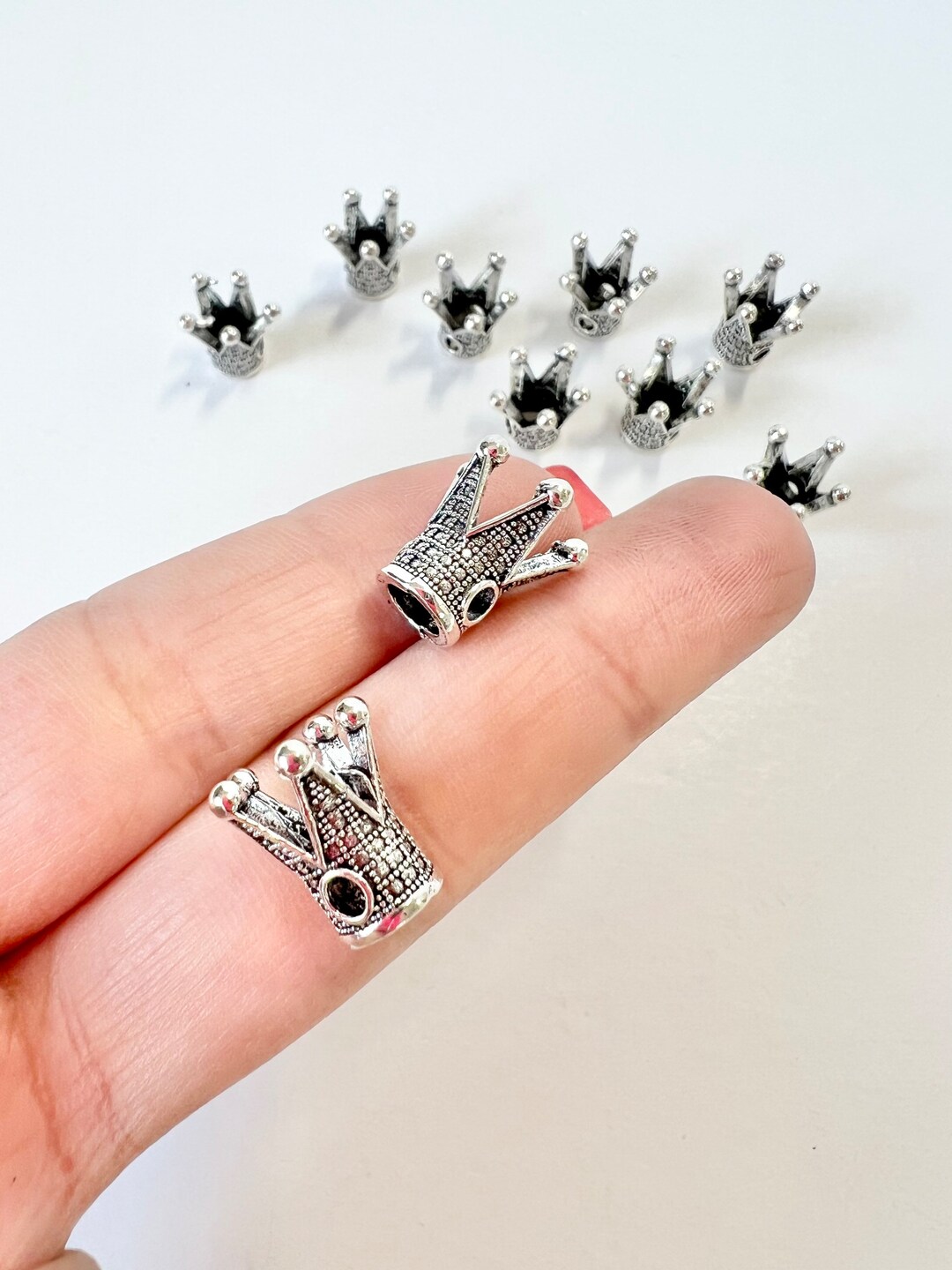 10 Pcs Mini Crown Charm, Antique Golden Crown, Mini Crown Beads, Mini ...