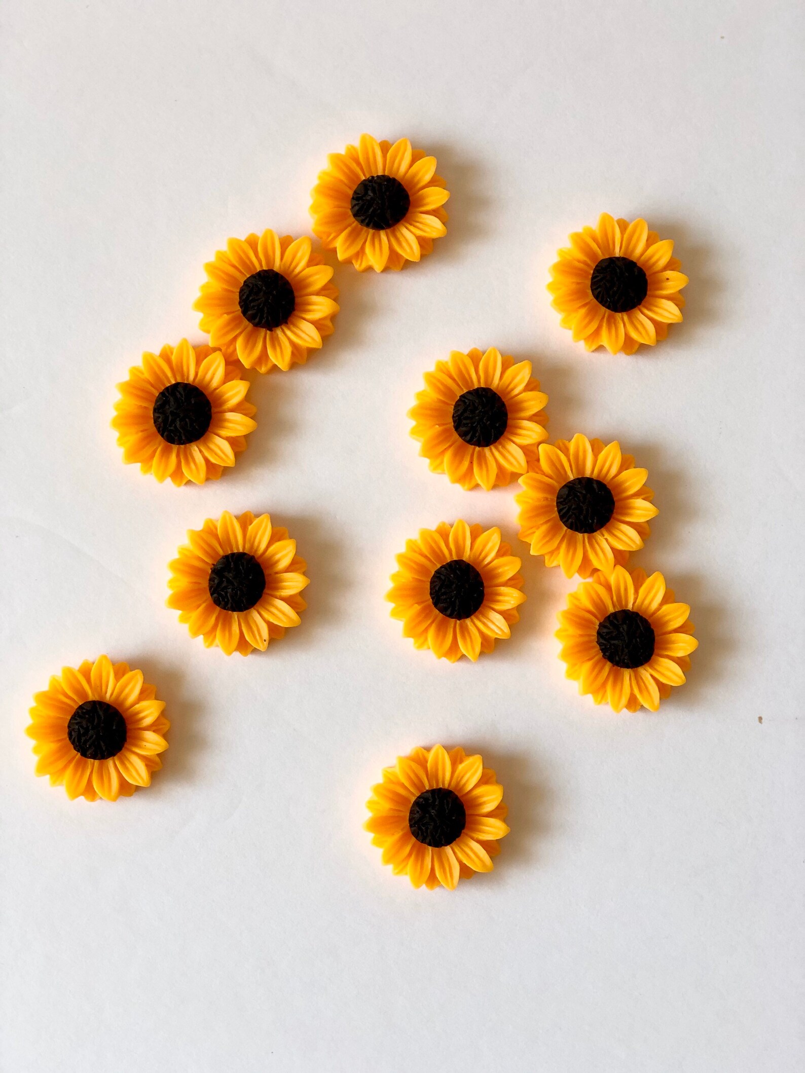 24mm Resin Sunflower, Home Decor, Rustic, Kawaii Miniature, Sunflower ...