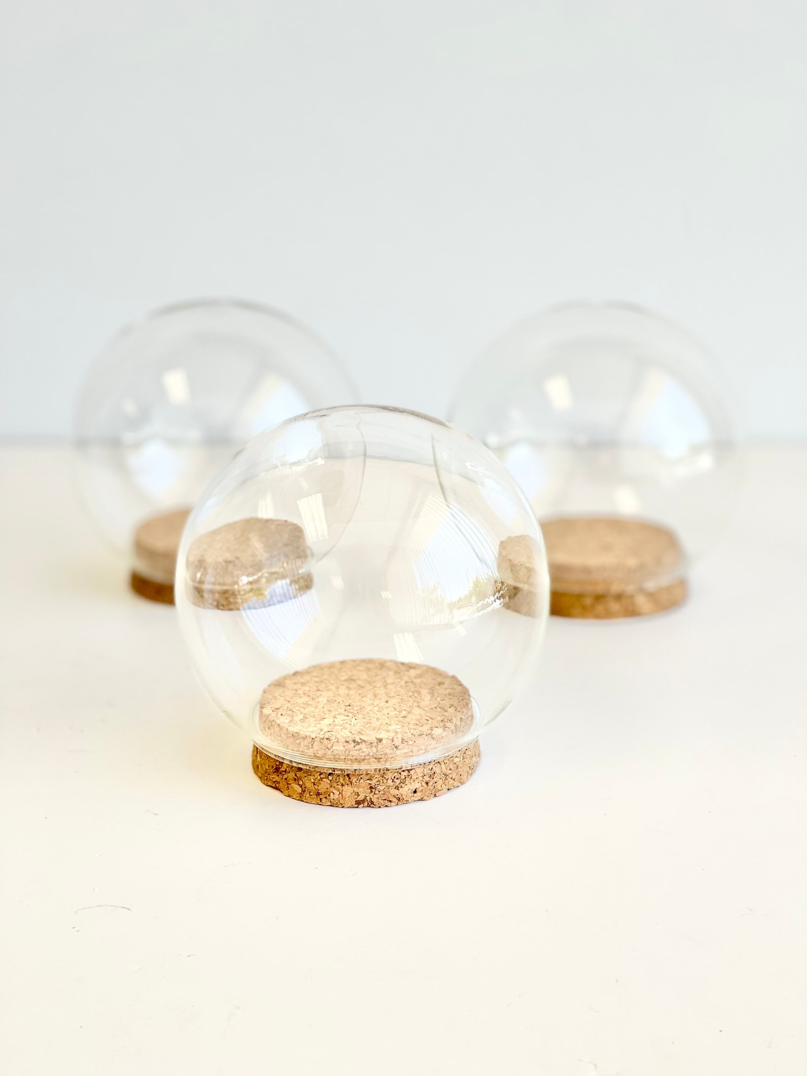 Big Dome Glass Jar, Dome Jar, Glass Globe,10cm Round Cloche, Cork ...