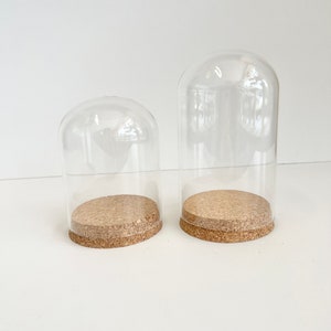 Big Dome Glass Jar, 150x90mm, Dome Jar, Cloche Dome, Cork, Glass Jar, Big Jar, Bell Jar, Beauty ...