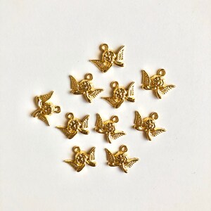 10pcs Angel Charms, Halo Charms, Angel Pendants, Antique Silver Charms ...