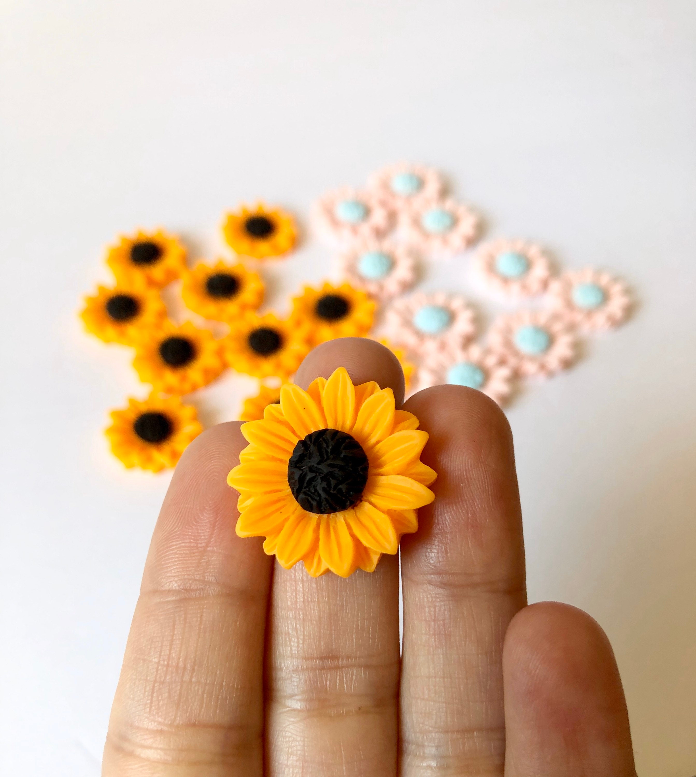 24mm Resin Sunflower Home Decor Rustic Kawaii Miniature - Etsy