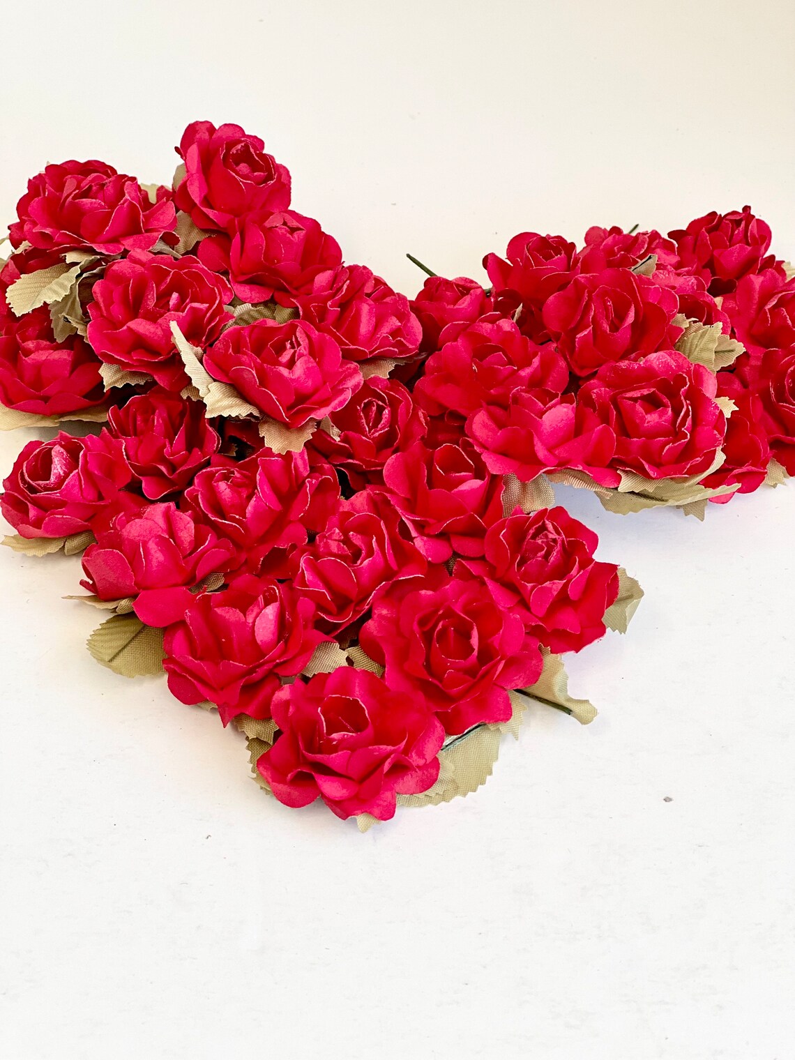 6 Pcs Mulberry Red Rose, Red Flowers, Mulberry Paper Flowers, Red Rose ...