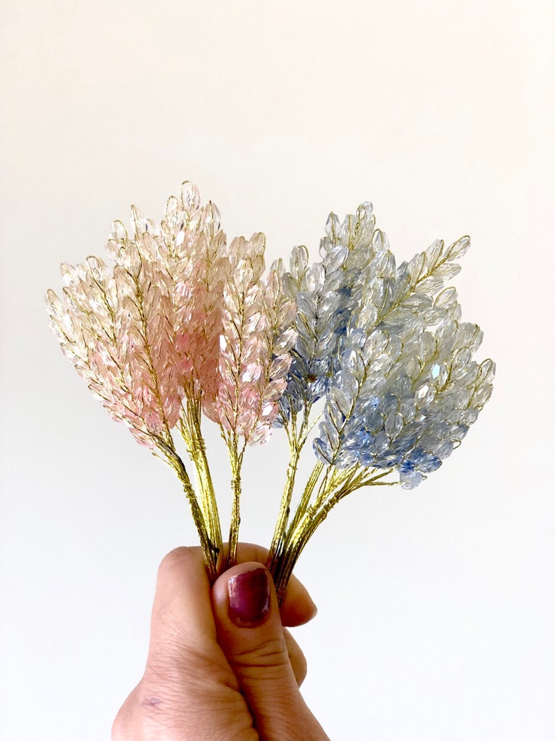 Acrylic Spray Branch Crystal Bead Leaves Hair Piece Corsage - Etsy