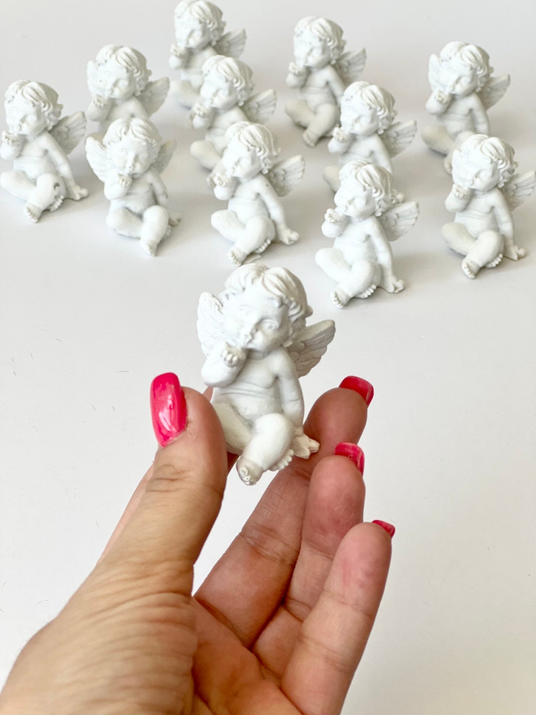 2pcs Miniature Angel Figurine, Baby Angel Figurine, Religious and ...