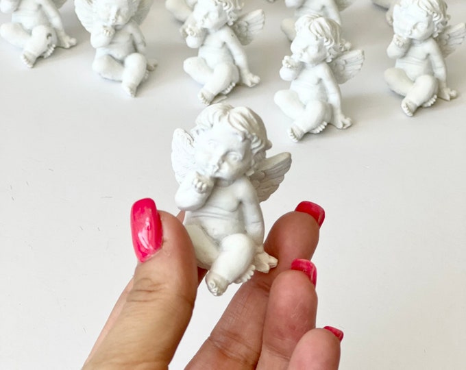 2pcs Miniature Angel Figurine, Baby Angel Figurine, Religious and ...