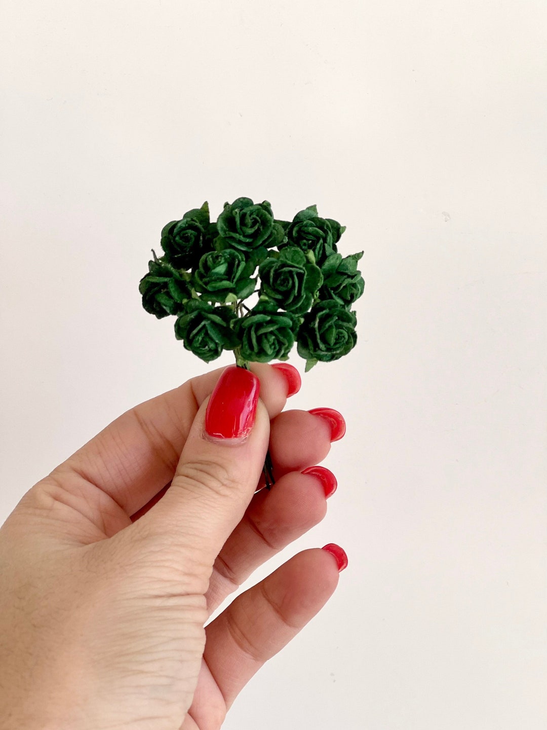 Mulberry Emerald Green Rose, Green Flowers, Mulberry Paper Flowers ...